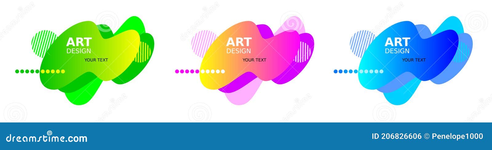 Bubble Badget Graphic with Three Badgets in Vector Quality. Stock ...