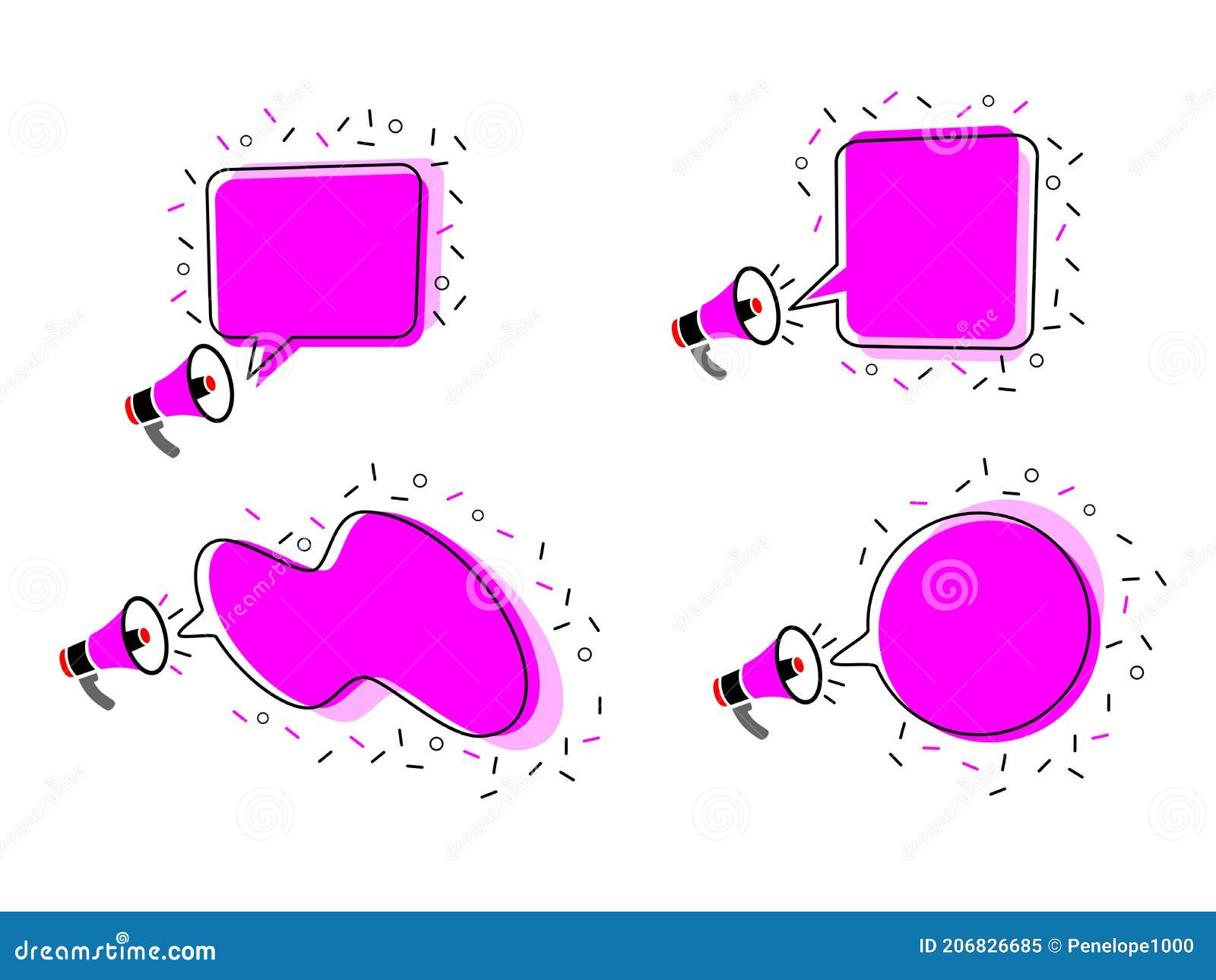 Bubble Badget Graphic with Four Badgets in Vector Quality. Stock Vector ...