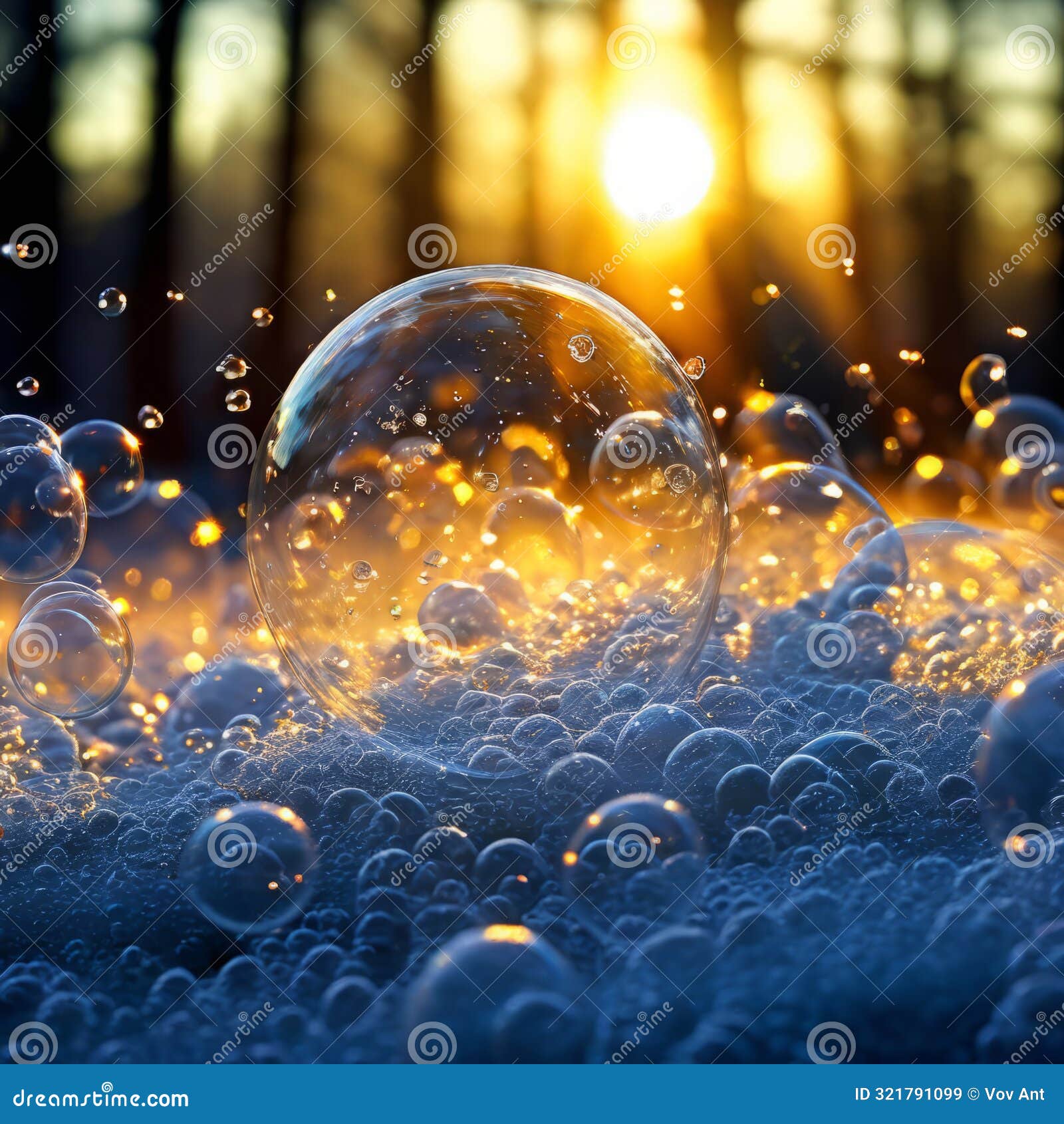 Bubble Blizzard Bubbles of All Sizes Float Down Creating a Fun Stock ...