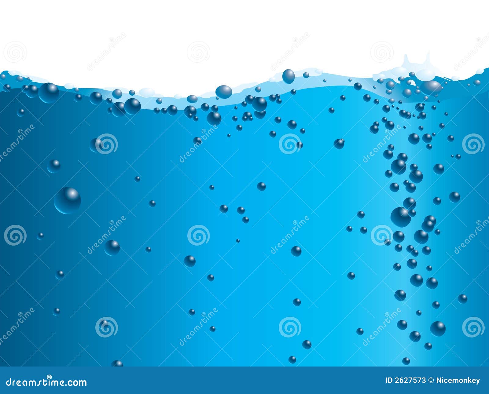 Bubble blue wave stock vector. Illustration of pattern - 2627573