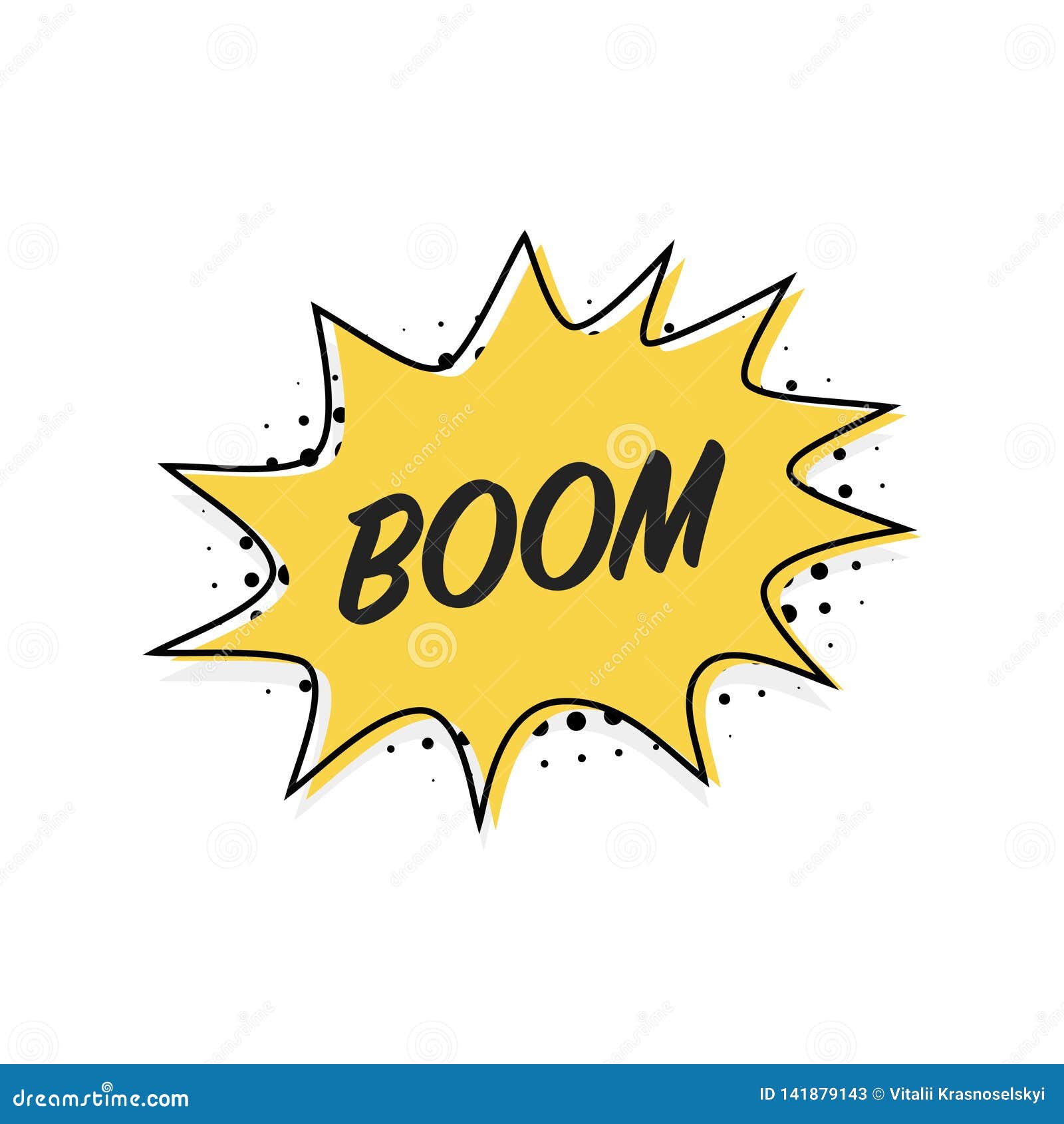 Bubble Boom Banner in Flat Style, Line Design, Vector Stock Vector ...