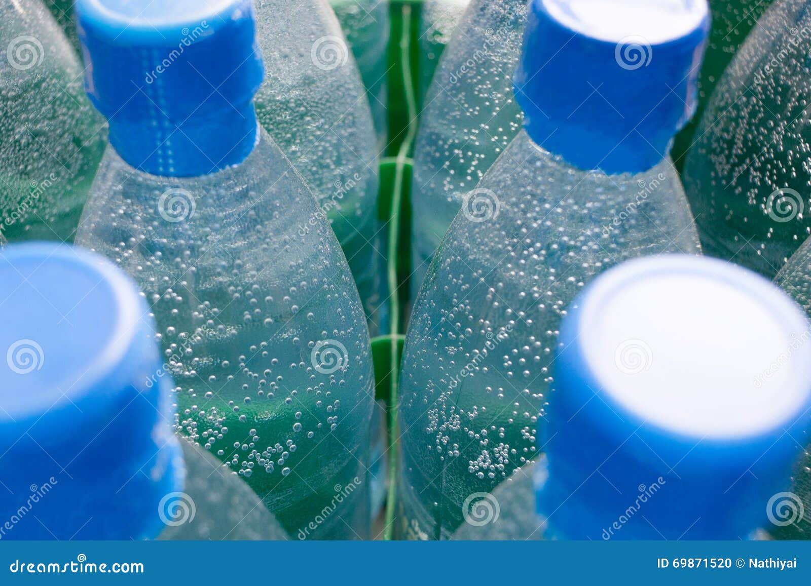Bubble in bottles of water stock photo. Image of fresh - 69871520