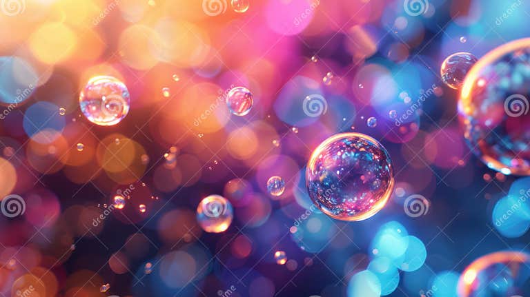 Bubble Burst: Colorful 3D Animation Loop Stock Illustration ...