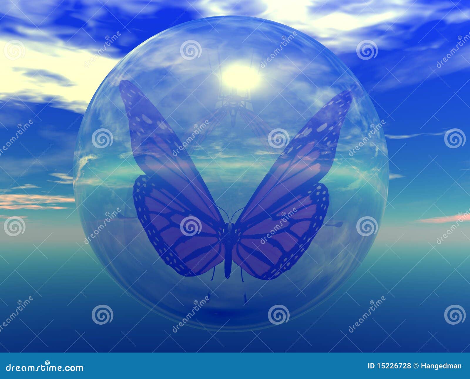 Bubble Butterfly stock illustration. Illustration of bubble - 15226728