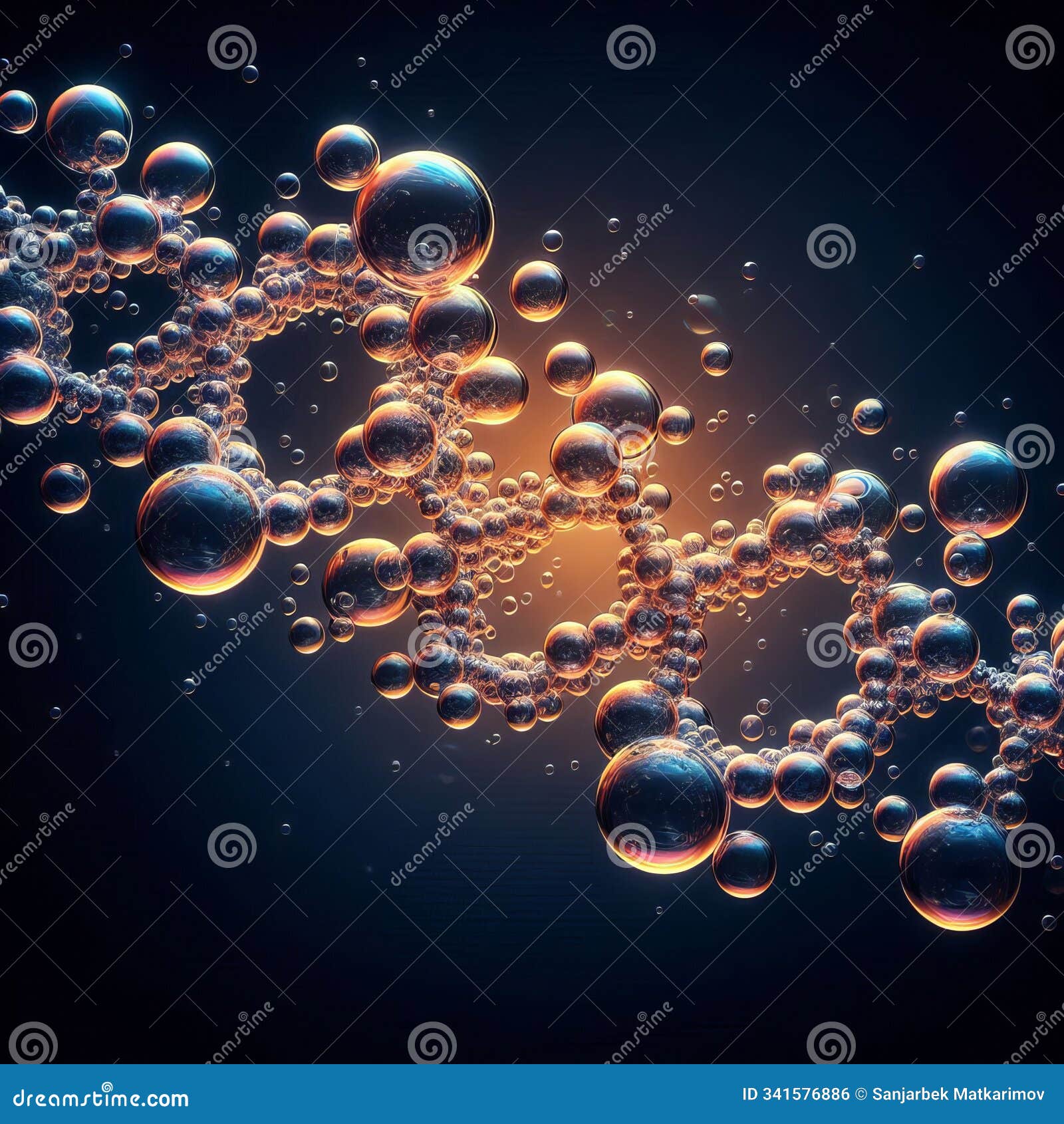 Bubble Chain a Series of Bubbles Connected in a Chain Like Forma Stock ...