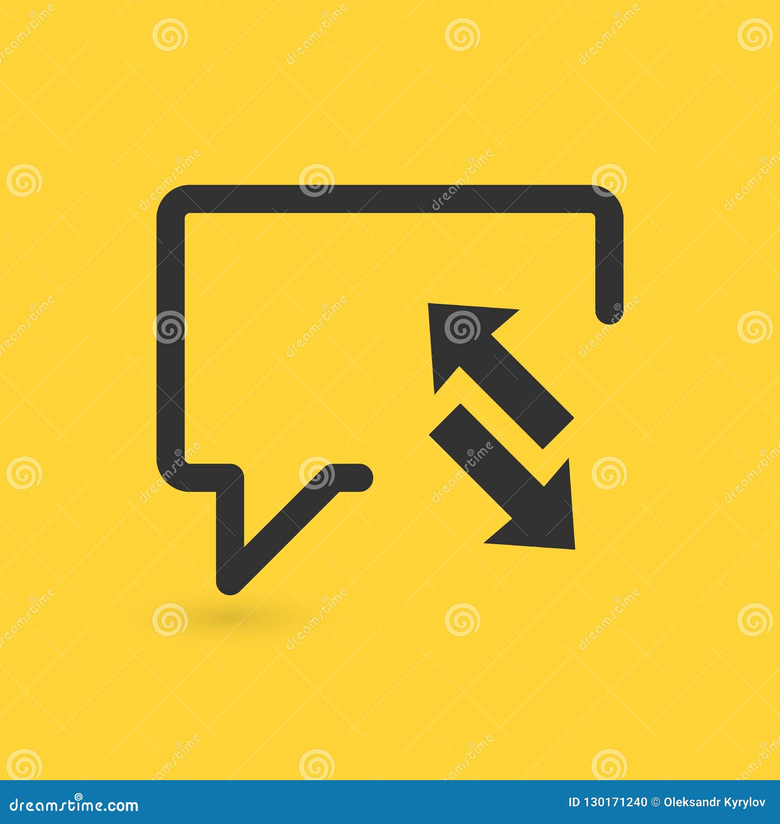 Bubble Chat With Arrows Up And Down, Upload Download Concept, Sync ...