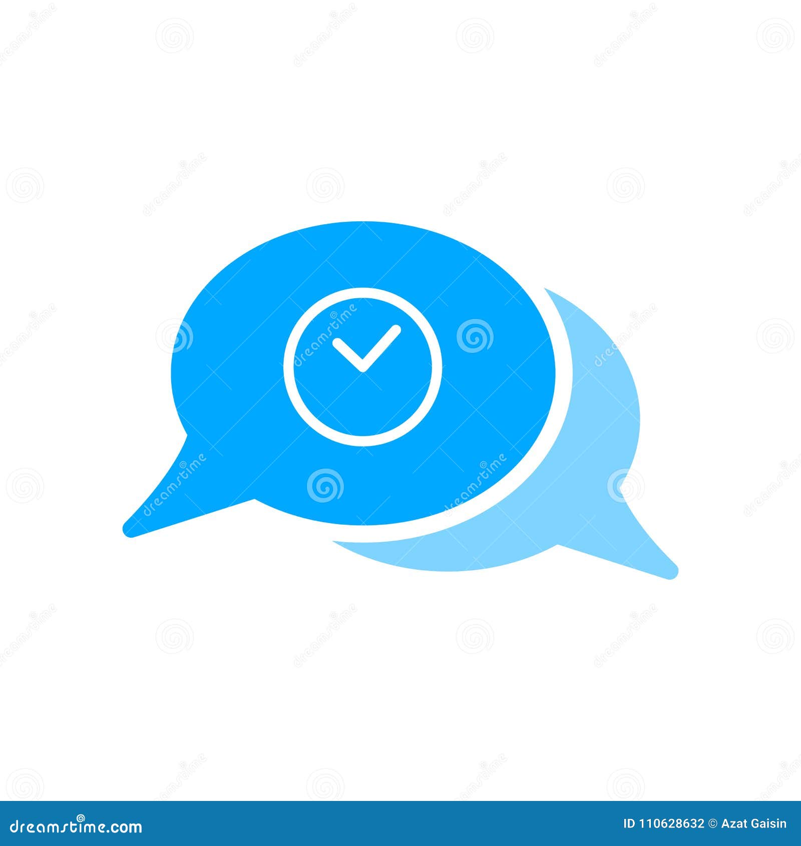 Bubble Chat Clock History Message Icon Stock Vector - Illustration of ...