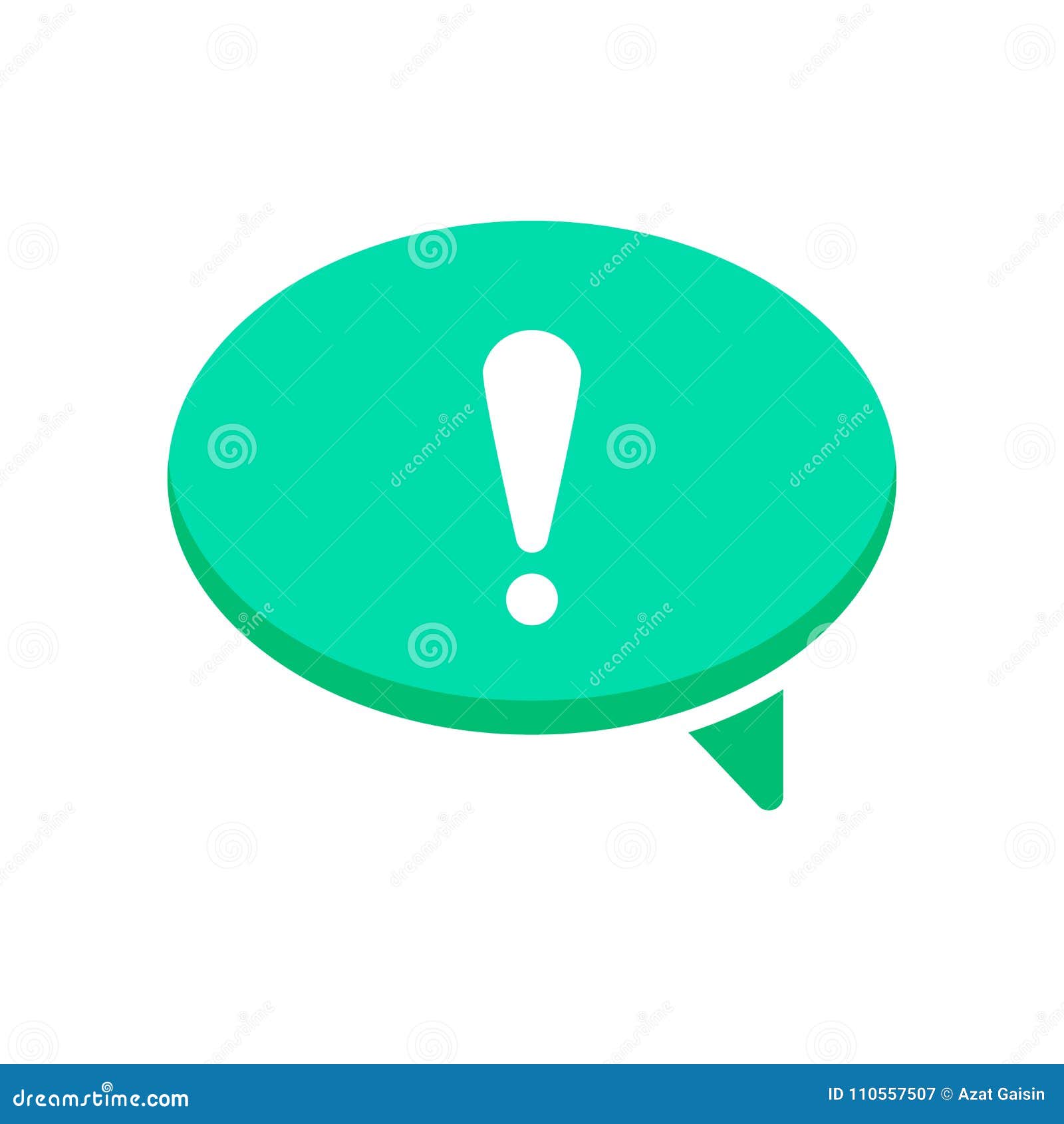 Bubble Chat Dialogue Exclamation Mark Message Speech Icon Stock Vector ...