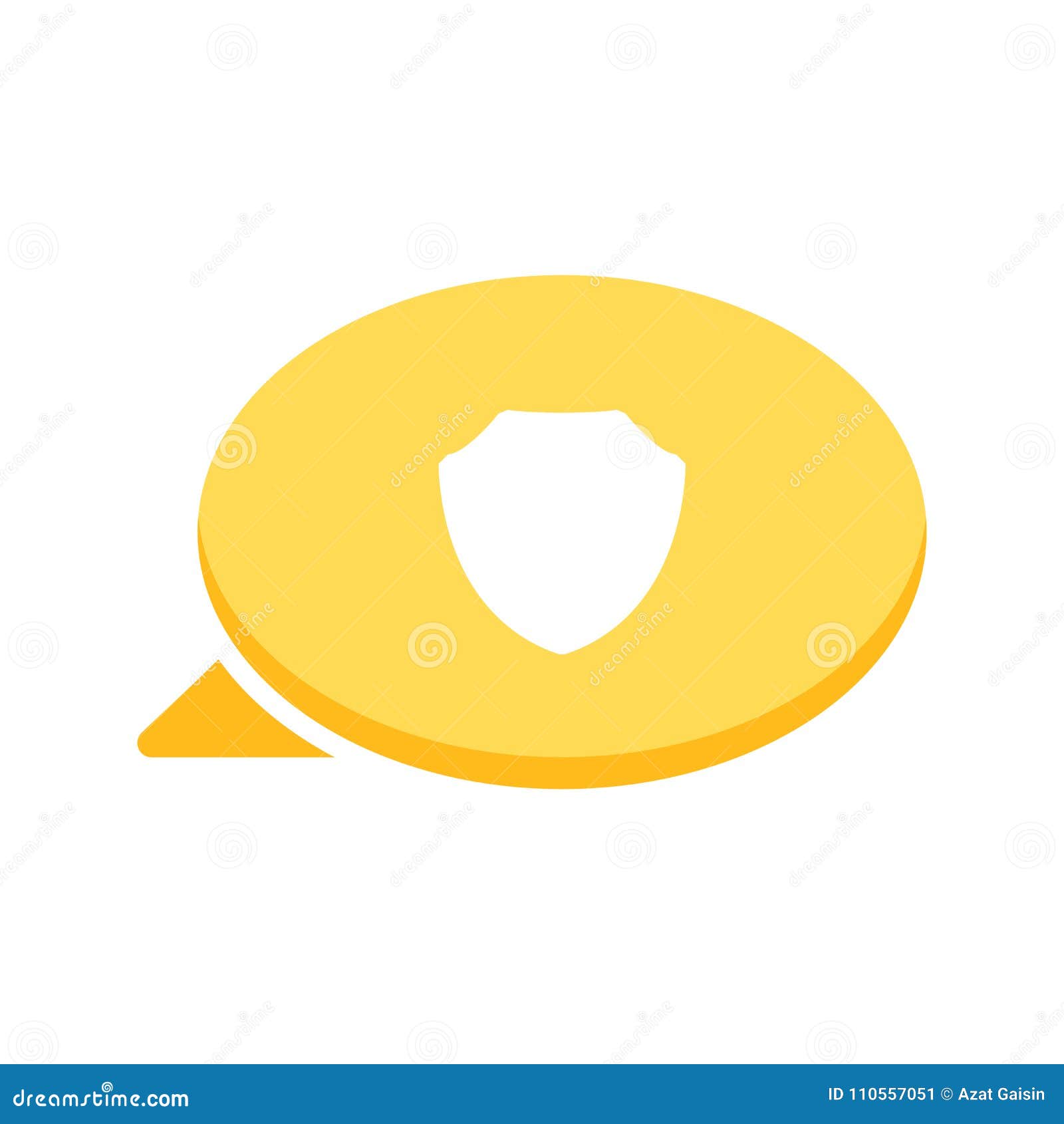 Bubble Chat Dialogue Lock Message Secure Security Speech Icon Stock ...