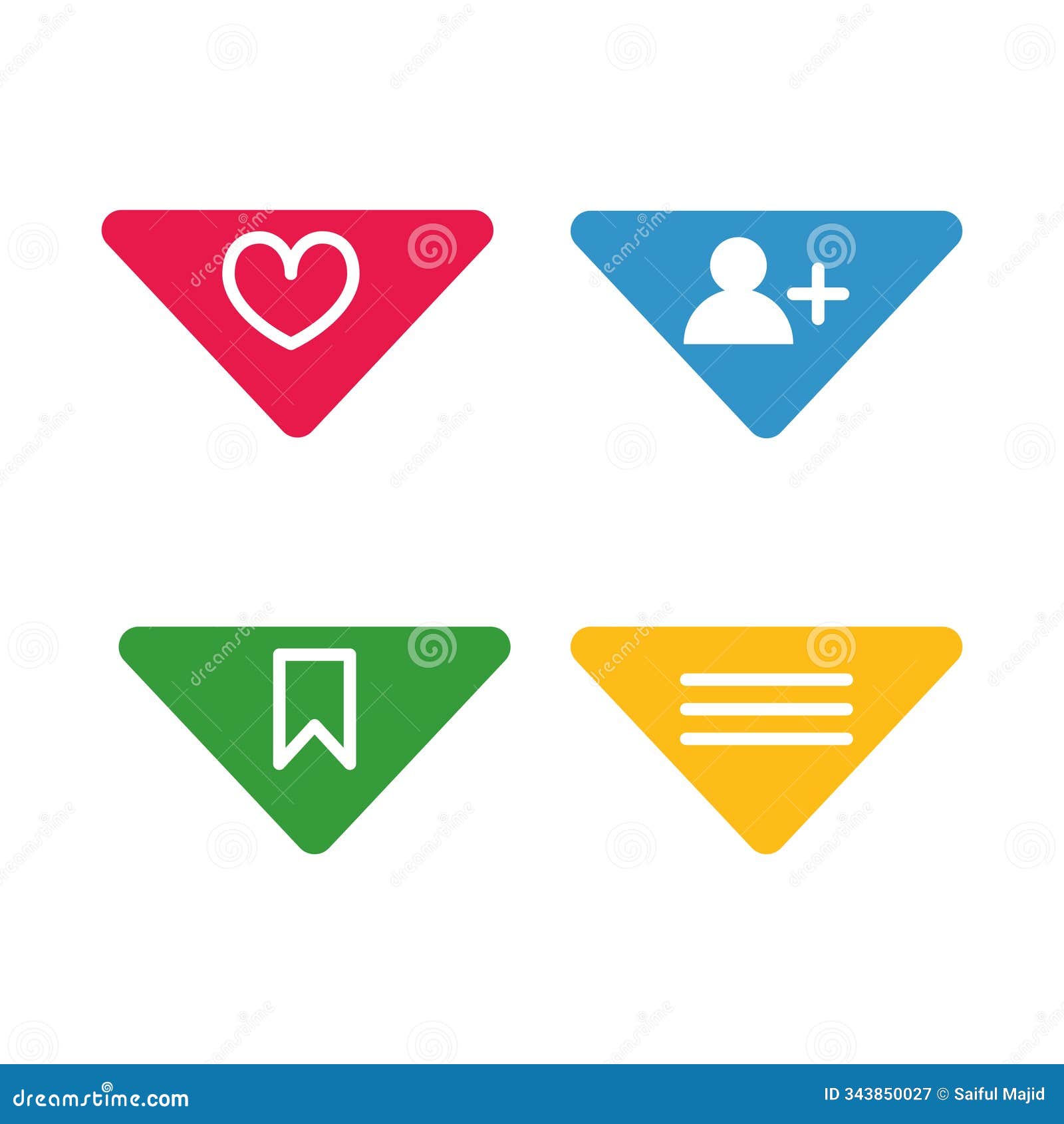 Bubble Chat Icon Love, Add, Save and Dialog Template Stock Vector ...
