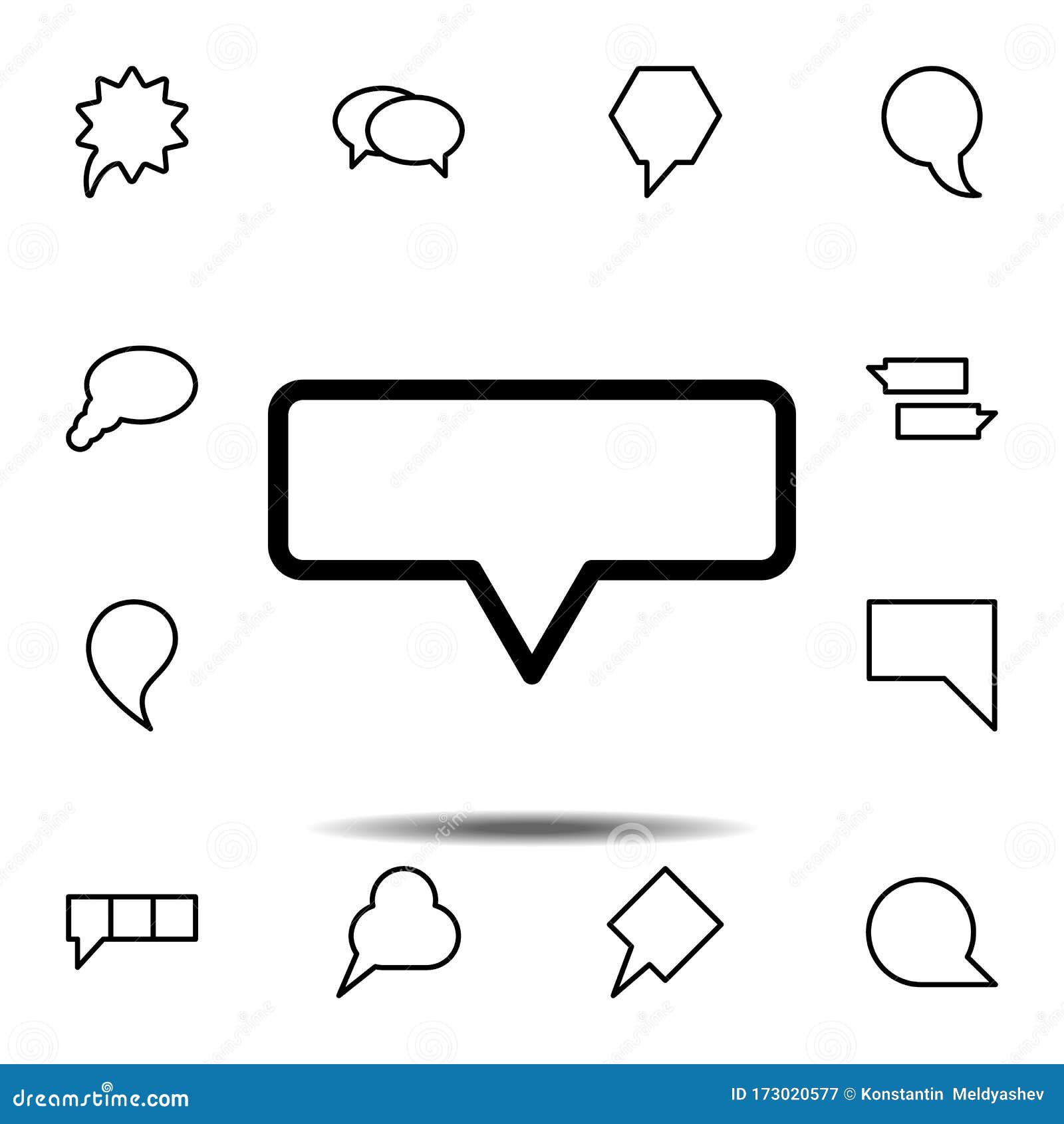 Bubble, Chat Icon. Simple Thin Line, Outline Vector Element of Chat ...