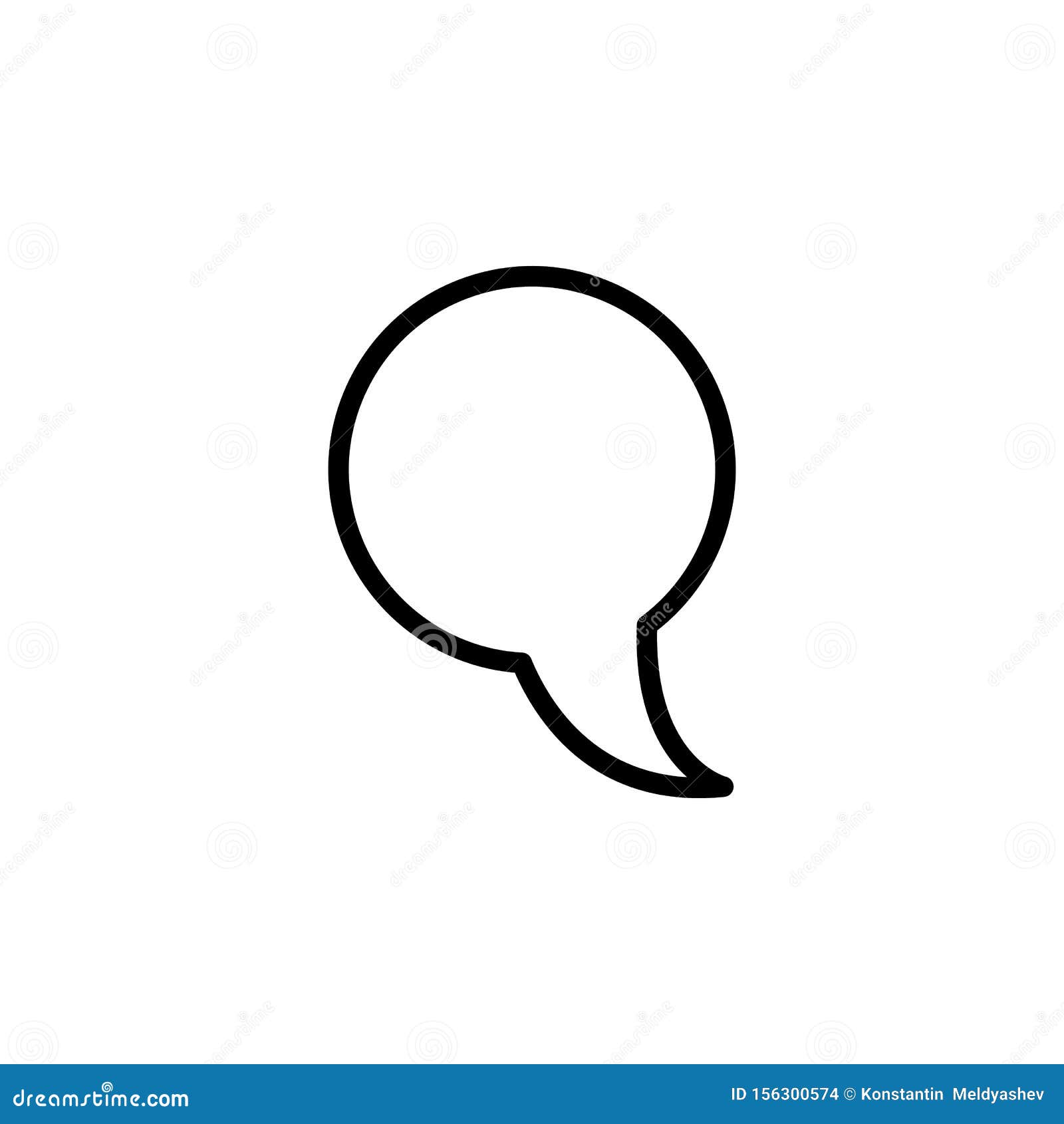 Bubble, Chat Icon. Simple Thin Line, Outline Vector of Chat Bubble ...