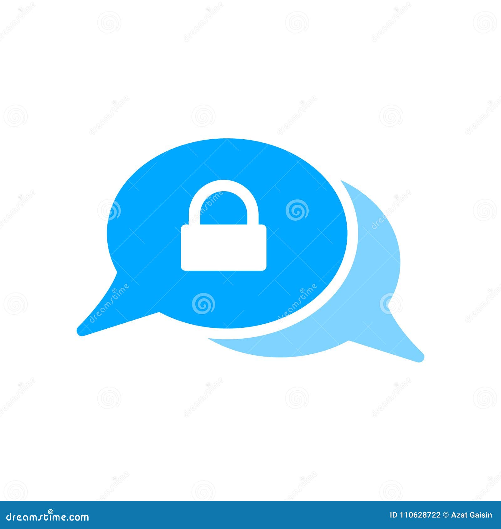 Chat Lock, Chat Lock Symbol Or Message Lock Icon. Encrypted ...