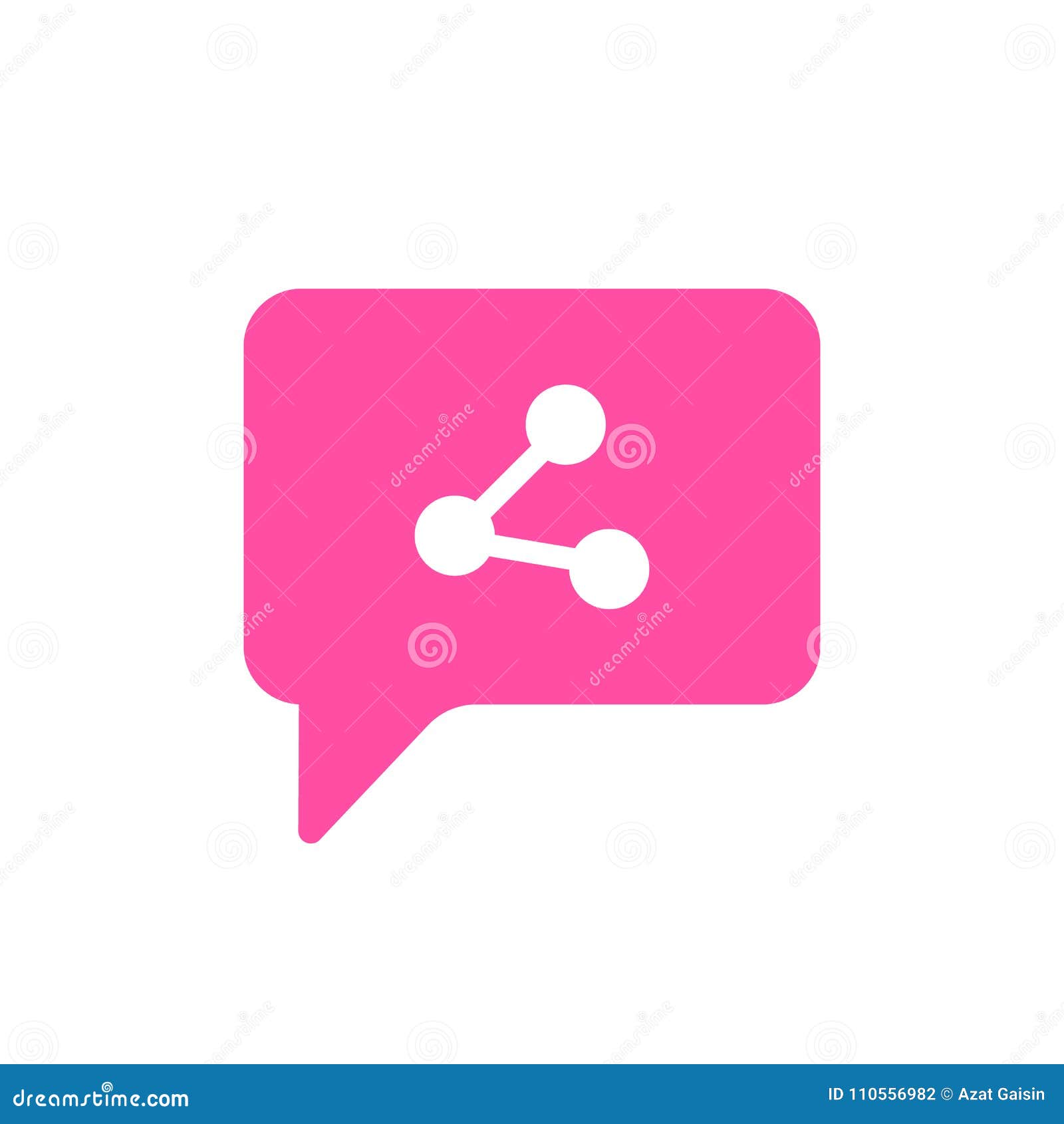 Bubble Chat Message Share Icon Stock Vector - Illustration of speak ...