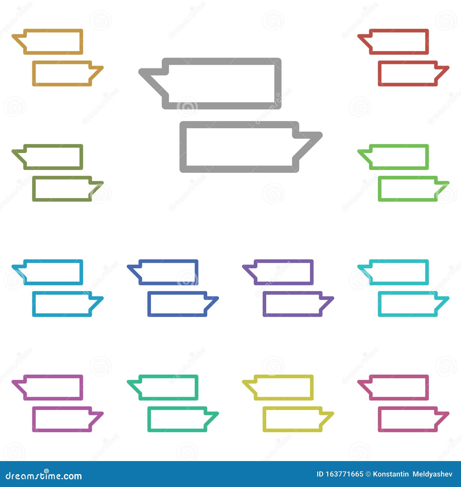 Bubble, Chat Multi Color Icon. Simple Thin Line, Outline Vector of Chat ...