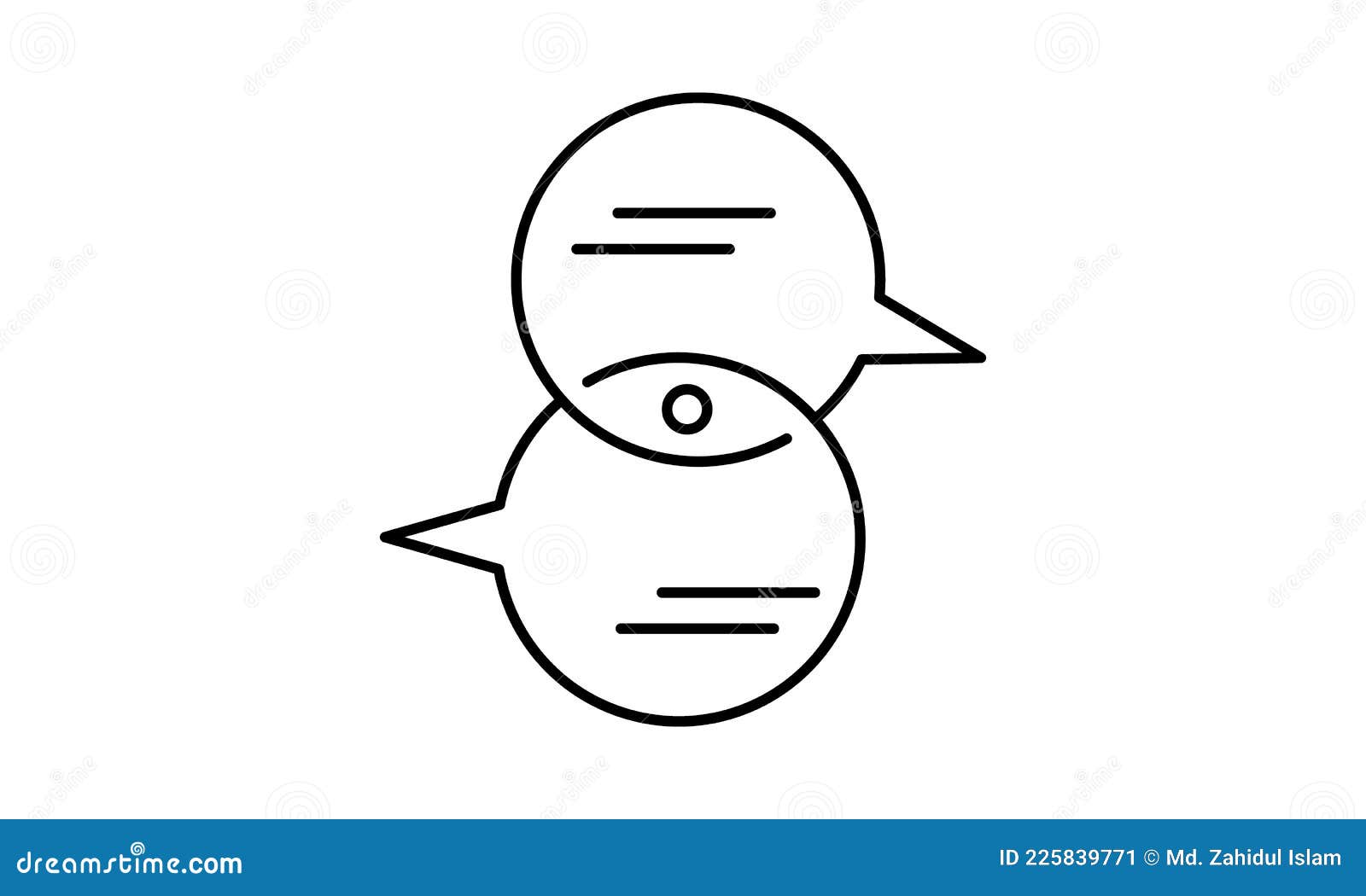 Bubble Chat Outline Icon Template Vector Image Stock Illustration ...