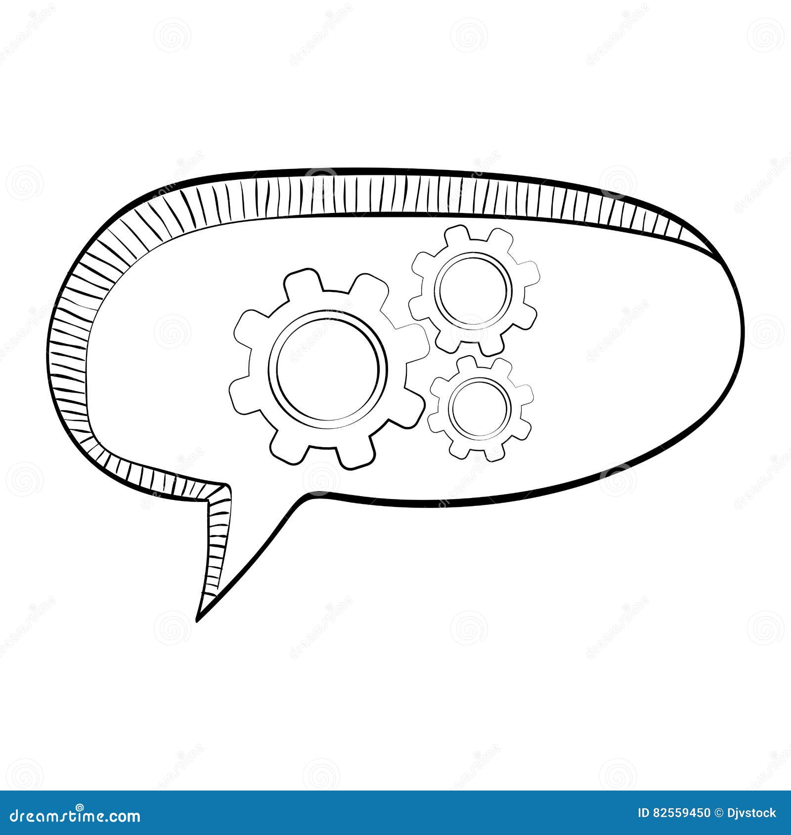 Bubble chat scribble stock illustration. Illustration of talk - 82559450