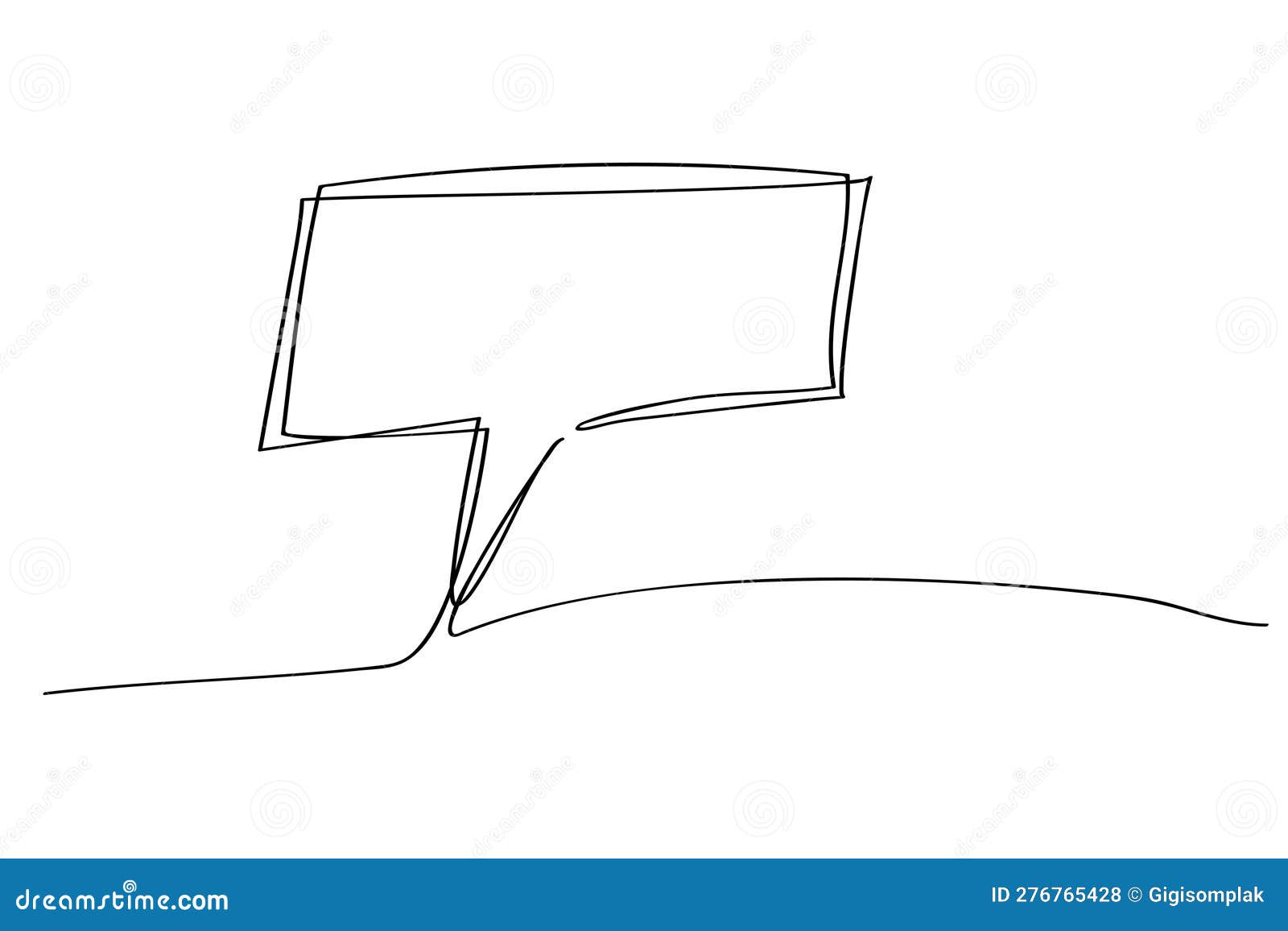 Bubble Chat Simple Vector Single Line Bubble Chat Stock Vector - Illustration of sound, yellow ...