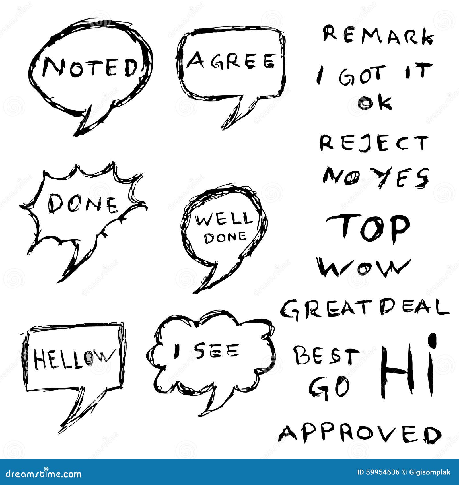 Bubble Chat and Text Isolated on White Stock Vector - Illustration of ...