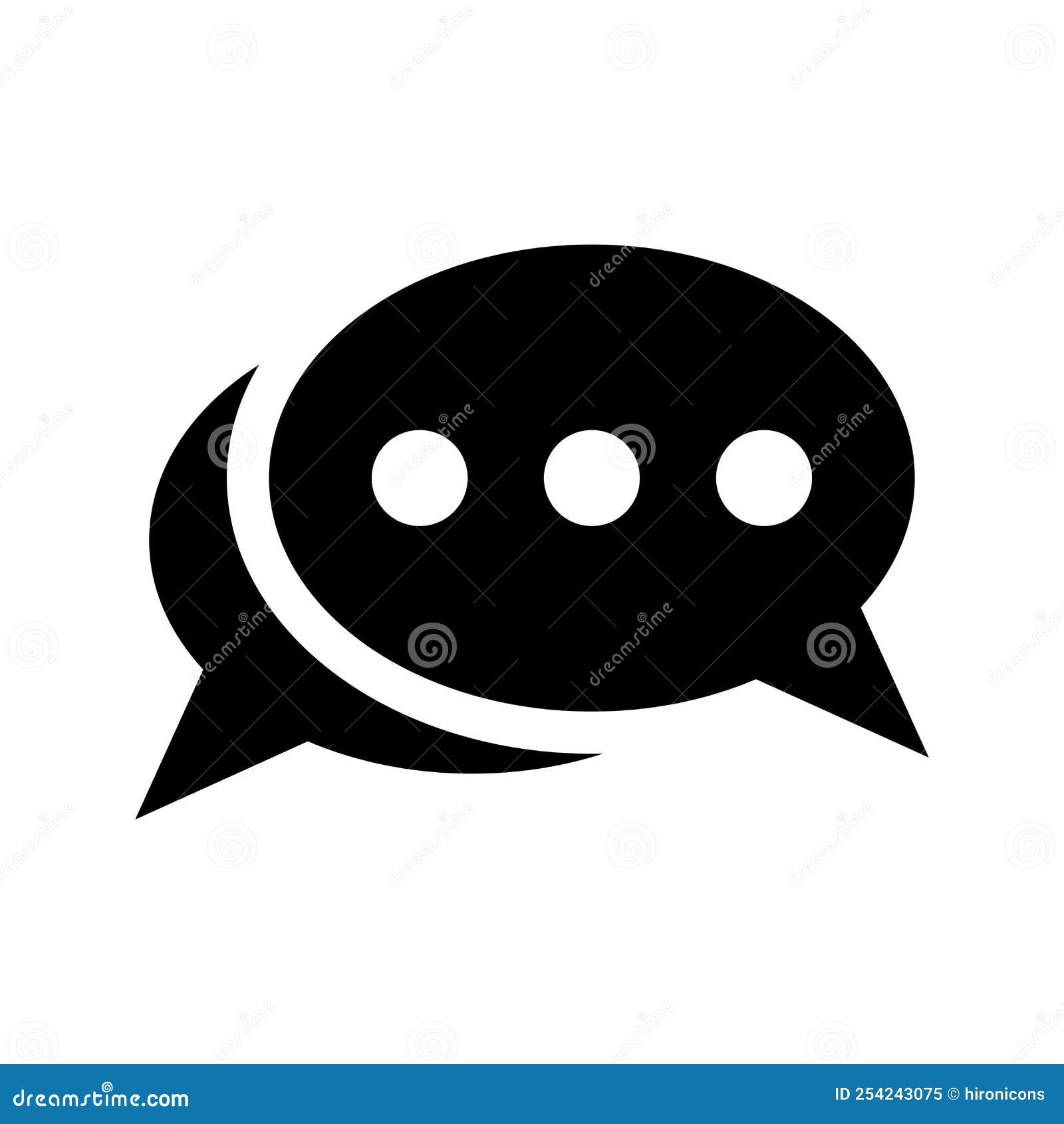 Bubble, Chatting, Feedback Icon. Black Vector Graphics Stock Vector ...