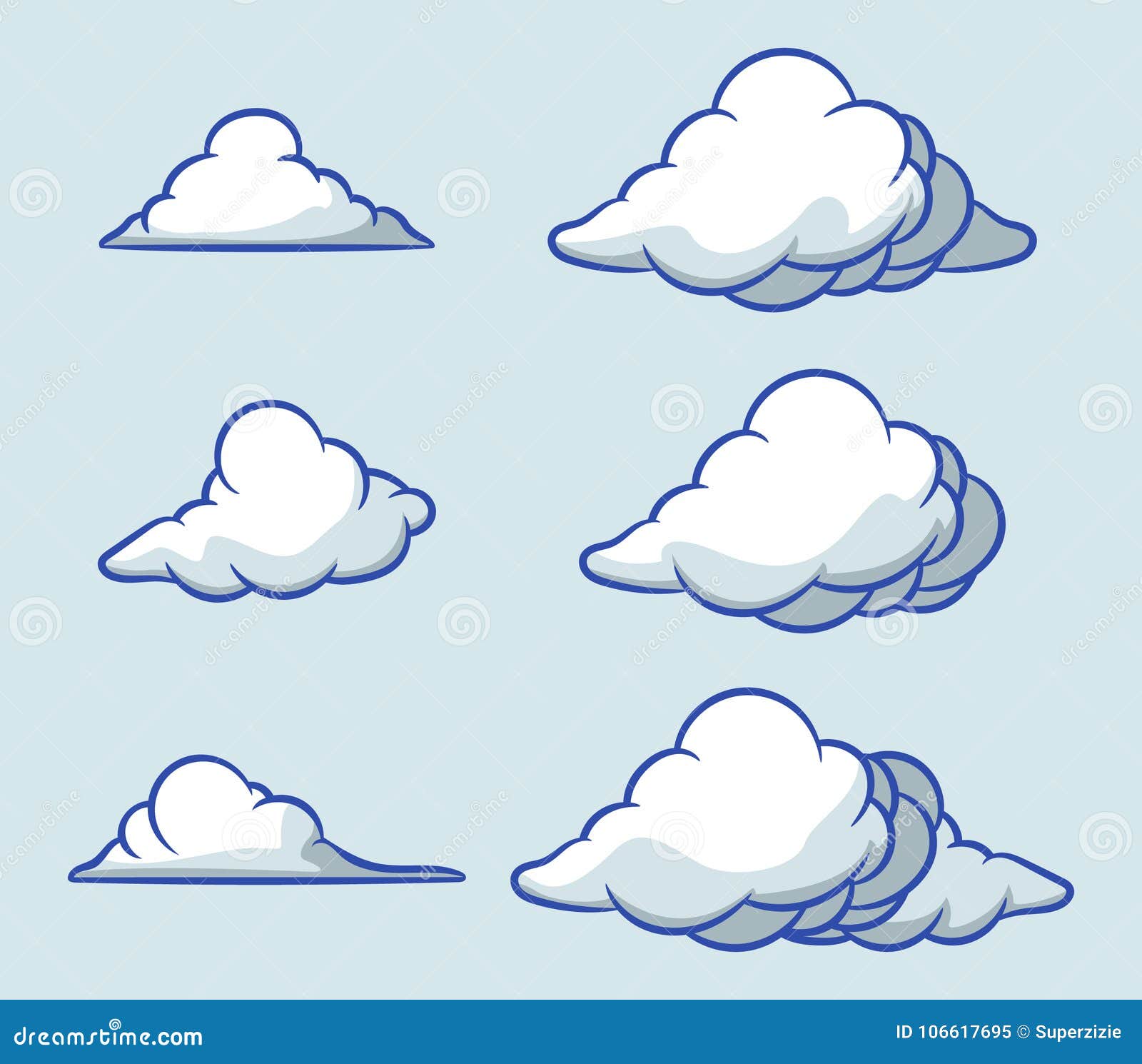 Bubble Cloud Collection Set Stock Vector - Illustration of line, nature ...