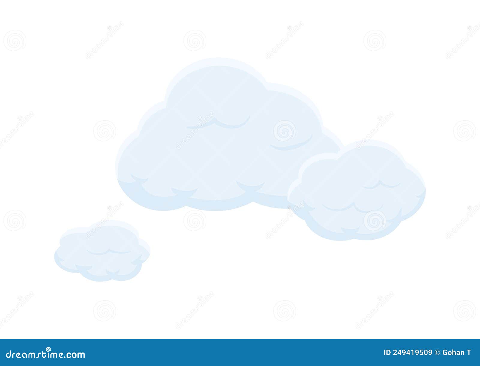 Bubble Cloud Vector Isolated on White Background Ep221 Stock ...