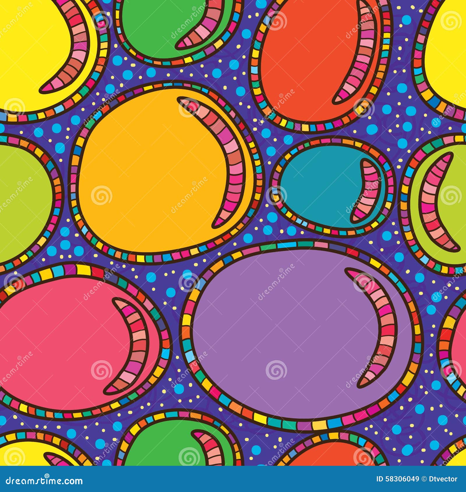 Bubble Colorful Abstract Seamless Pattern Stock Vector - Illustration ...