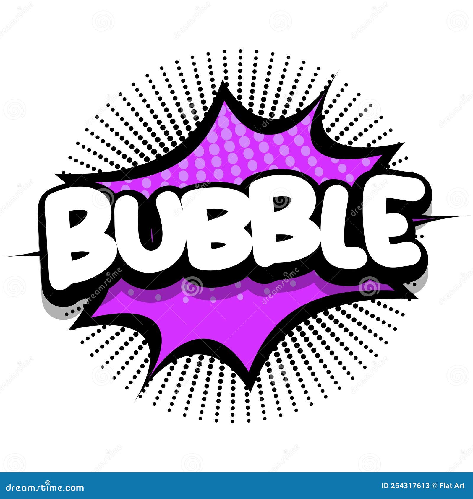 Bubble Comic Book Explosion Bubble Vector Illustration Stock Vector ...