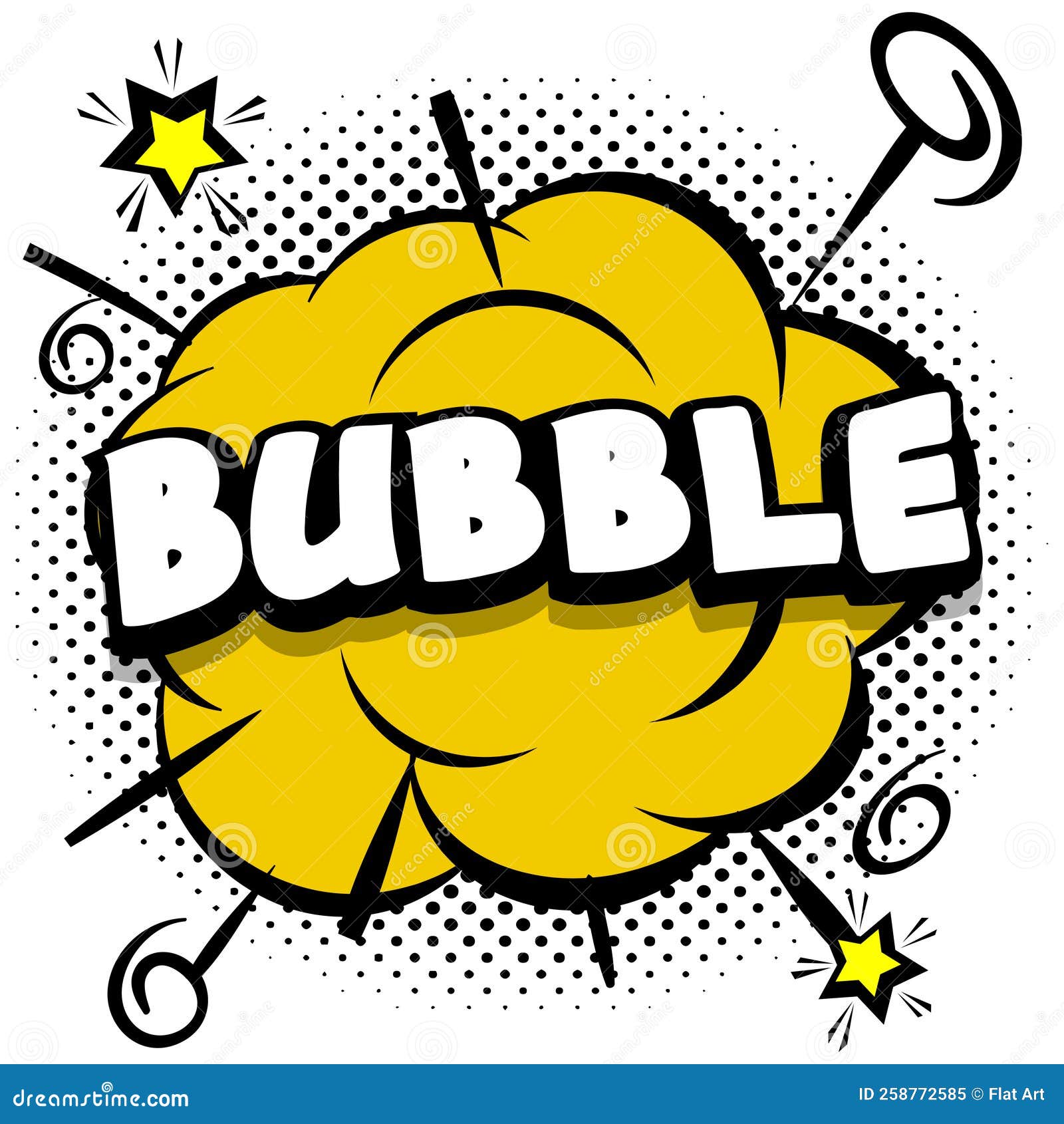 Bubble Comic Bright Template with Speech Bubbles on Colorful Frames Stock Vector - Illustration ...