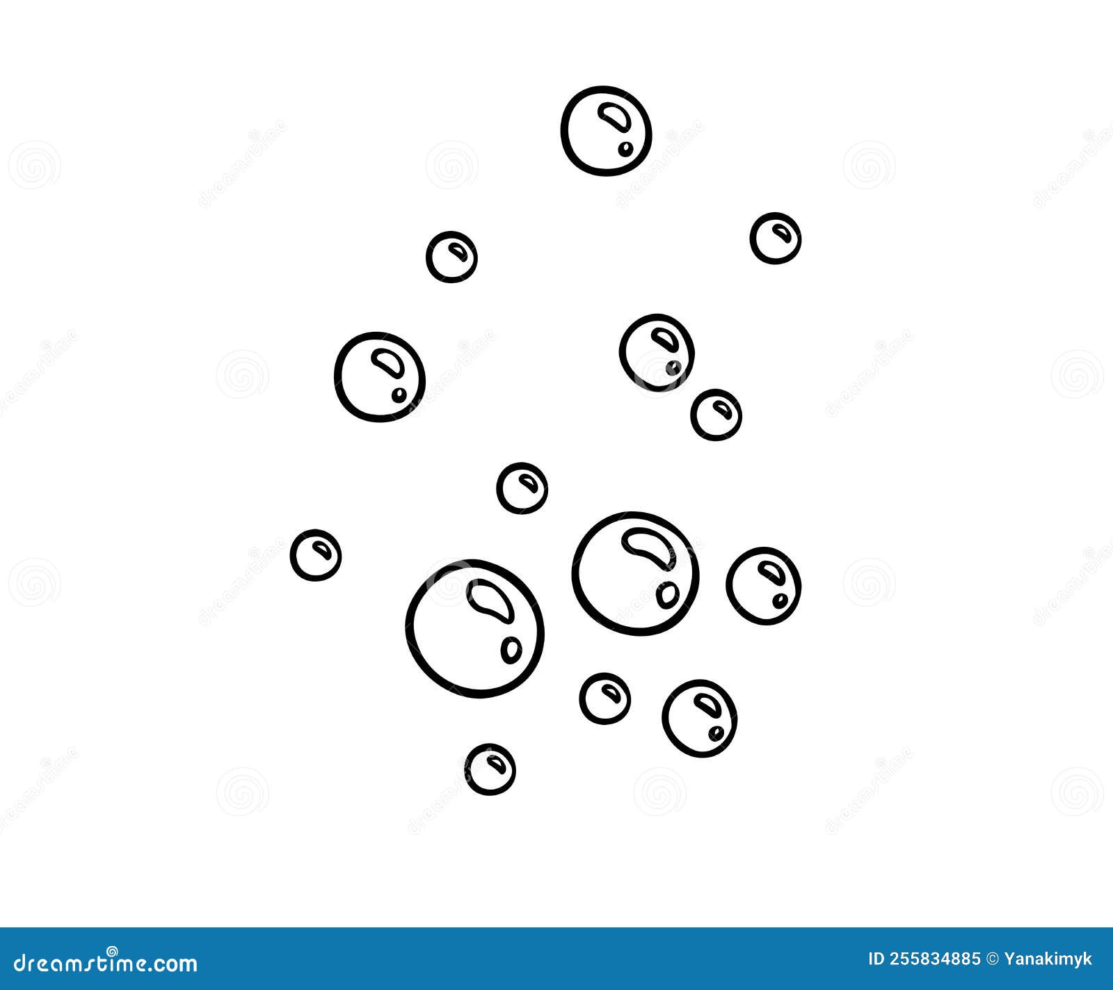 Bubble Doodle Water Vector Illustration Design Template. Outline Simple ...