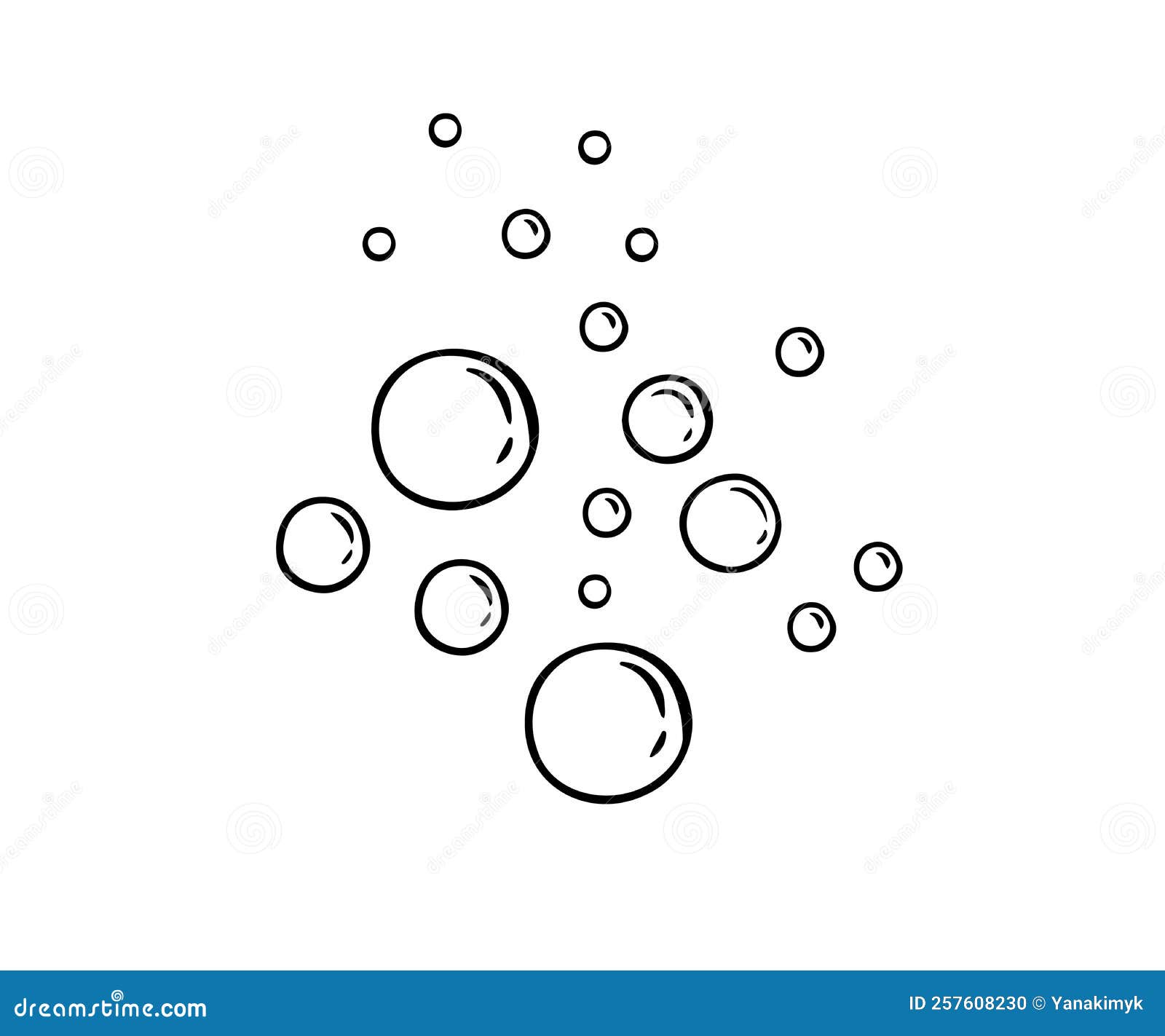 Bubble Doodle Water Vector Illustration Design Template. Outline Simple Stock Vector ...