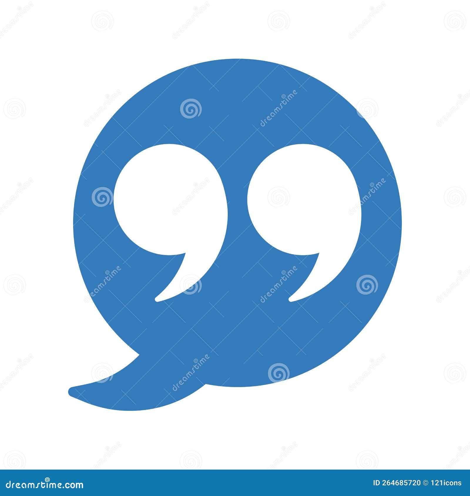 Bubble, Doublequote, Example Icon. Blue Color Design Stock Illustration ...