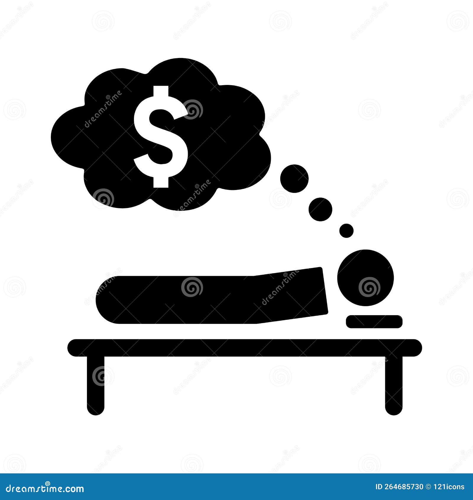 Bubble, Dream, Hope Icon. Black Vector Graphics Stock Illustration ...
