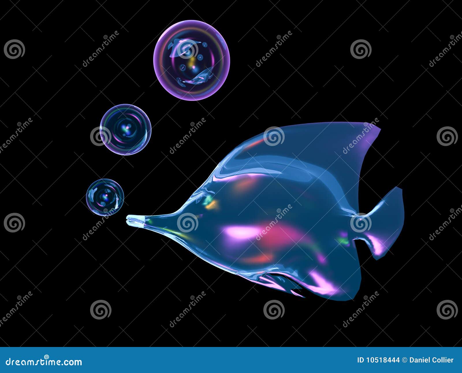 Bubble Fish stock illustration. Illustration of blue - 10518444
