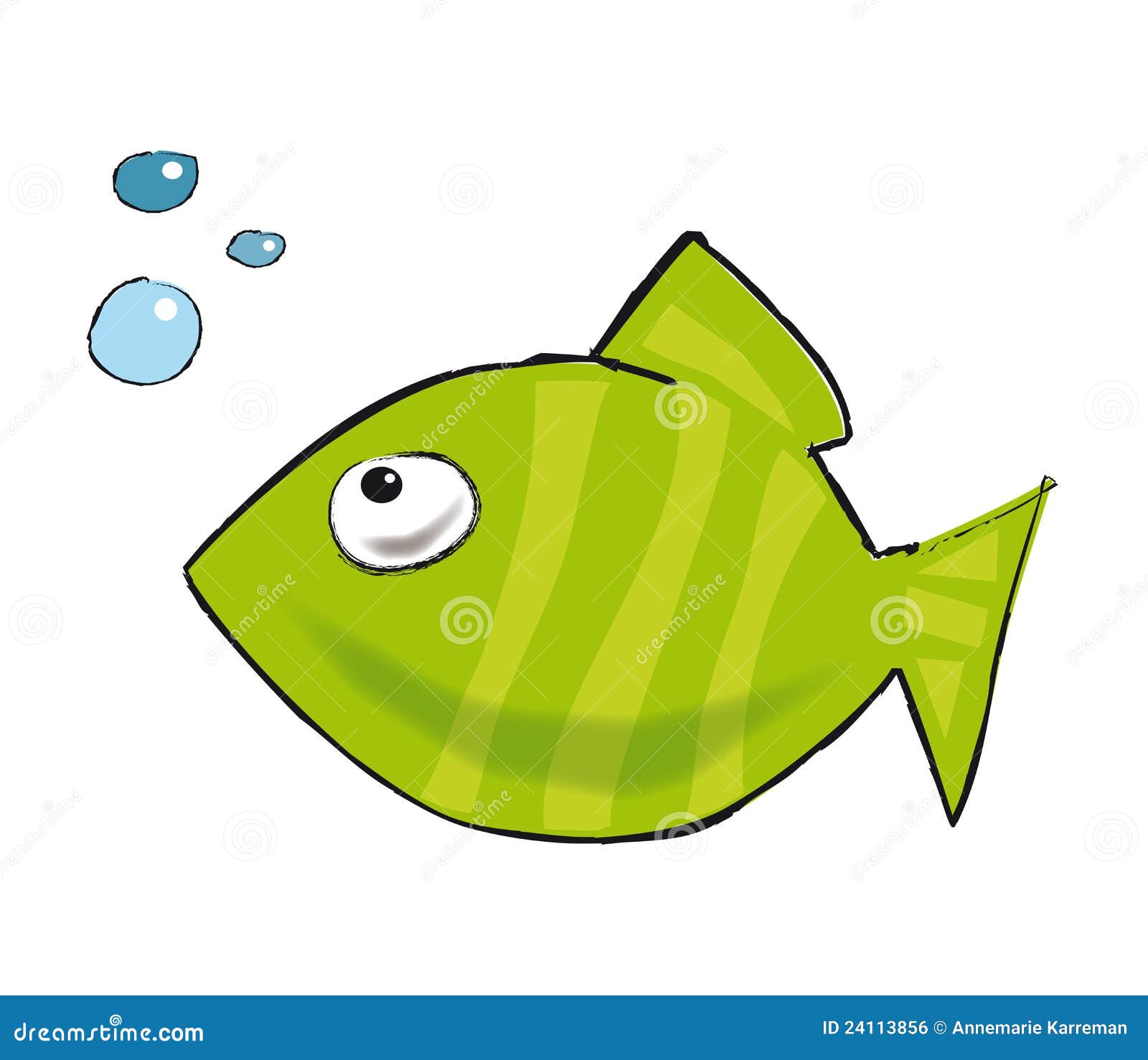 Bubble Fish Cartoon Vector | CartoonDealer.com #2556825