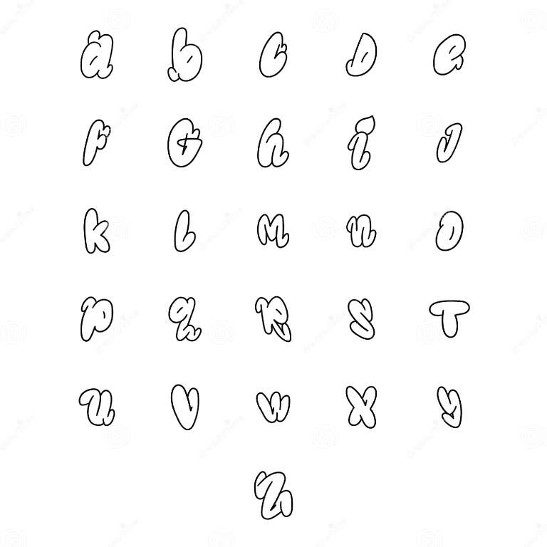 Bubble font set stock vector. Illustration of design - 258333872