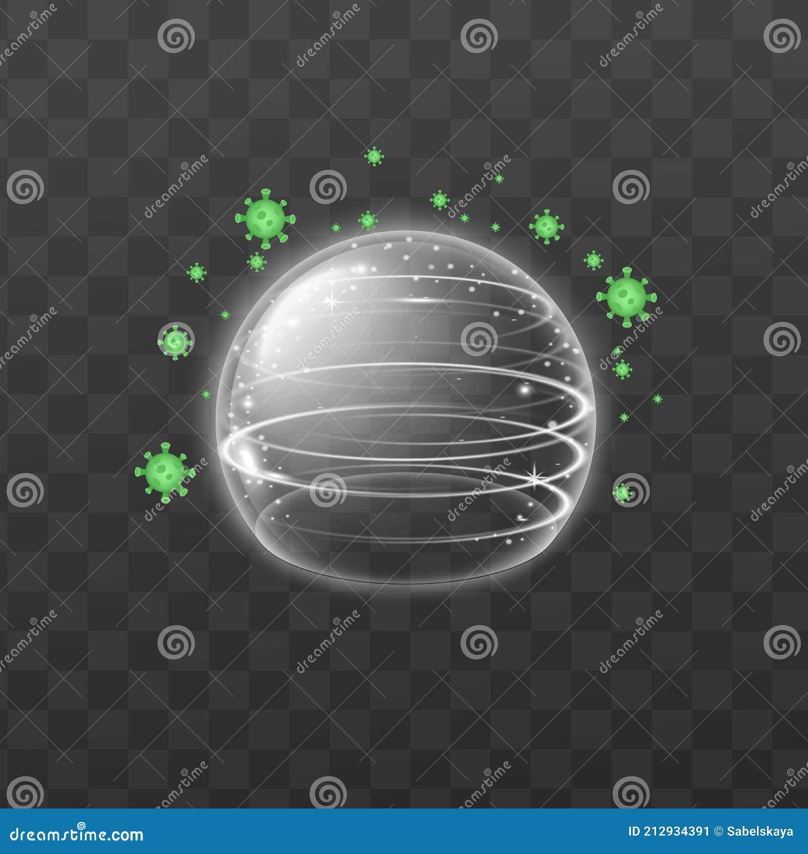 Bubble Force Shield or Effect of Strong Immune System Against Virus and ...