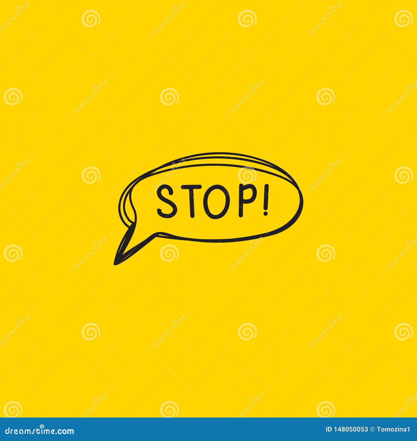 Bubble Frame with Word Stop Stock Vector - Illustration of graphic ...