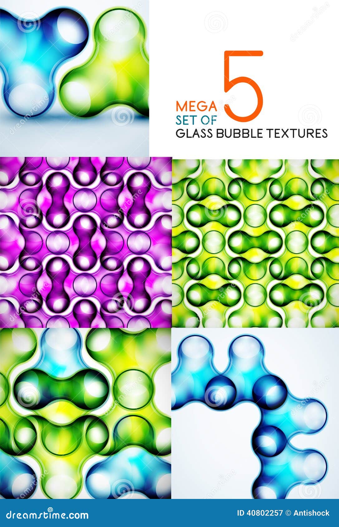 Bubble Glass Textures Vector Design Collection Stock Vector ...