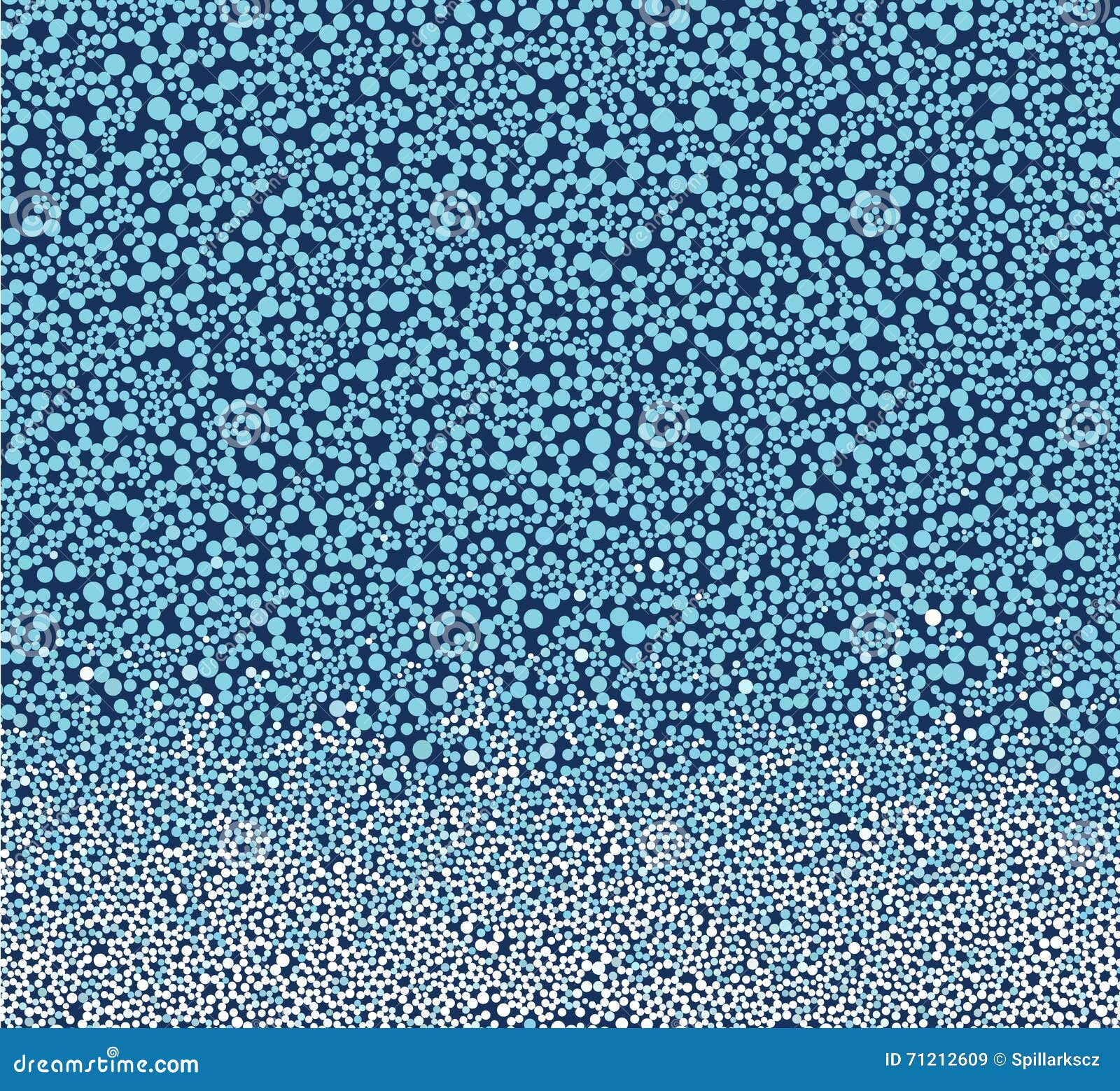 Bubble Gradient Pattern in Blue and White Stock Vector - Illustration ...