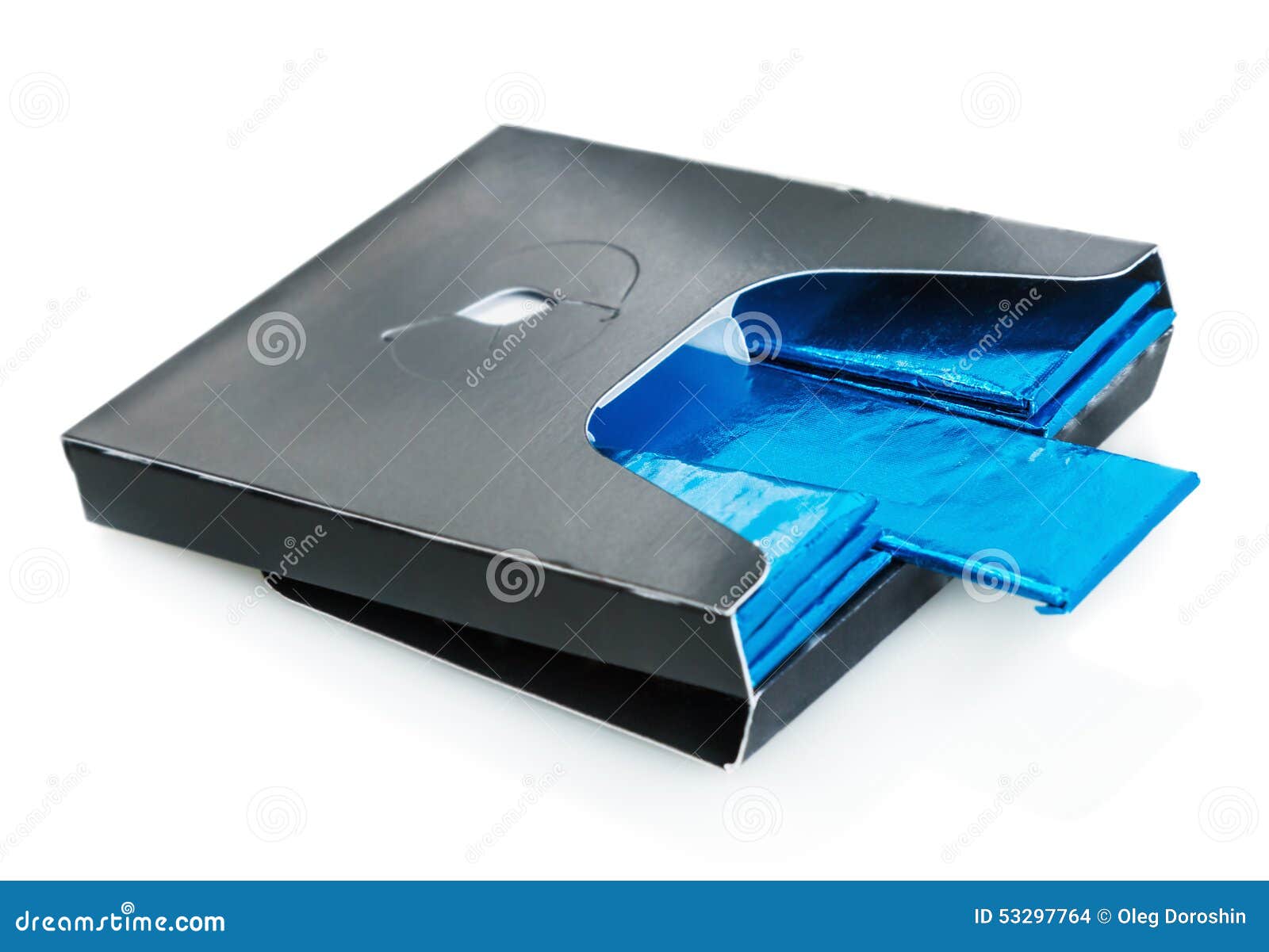 Bubble Gum Deployed in Standard Blue Packaging Isolated Stock Photo ...