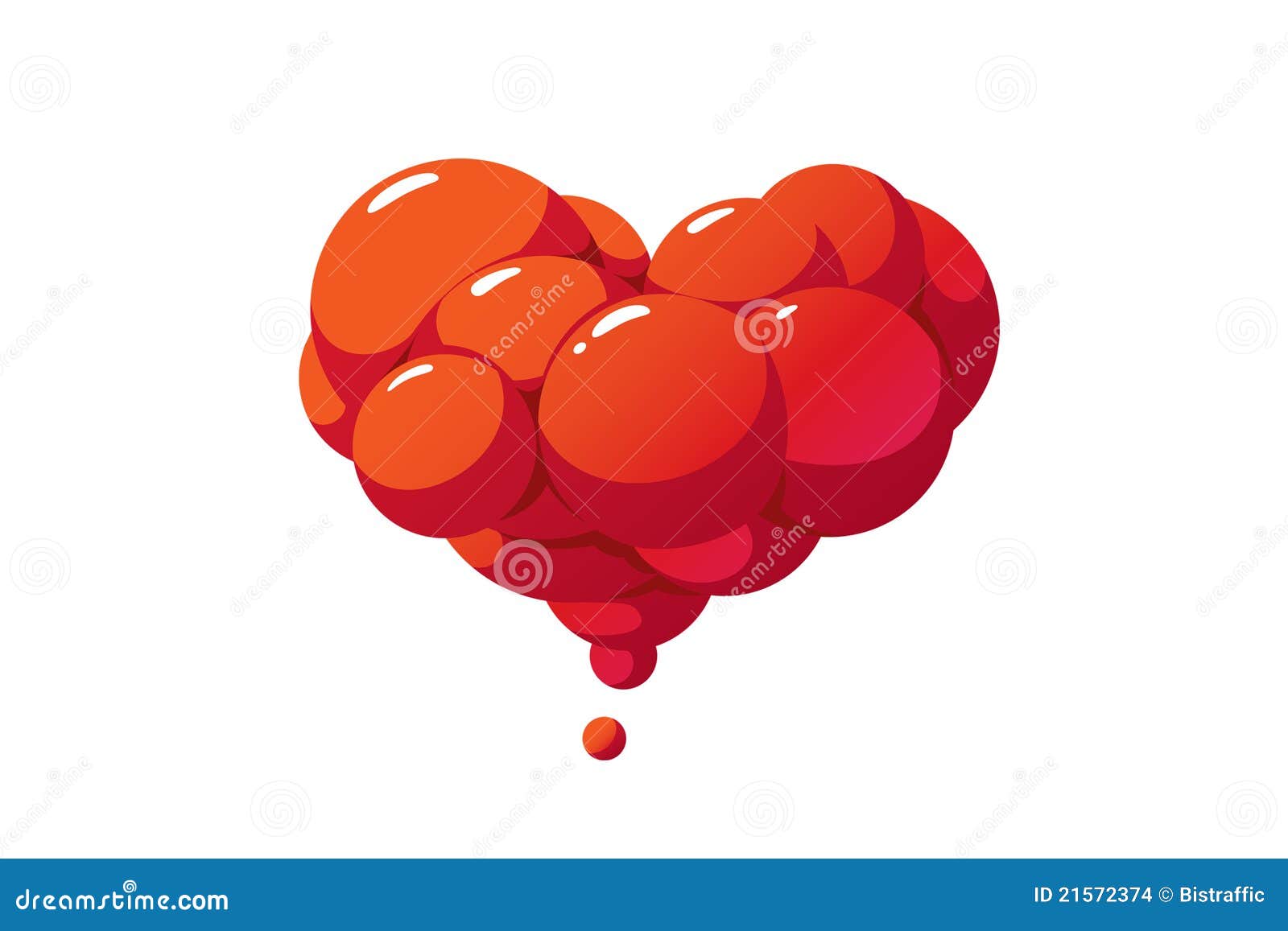 Bubble heart stock vector. Illustration of celebration - 21572374