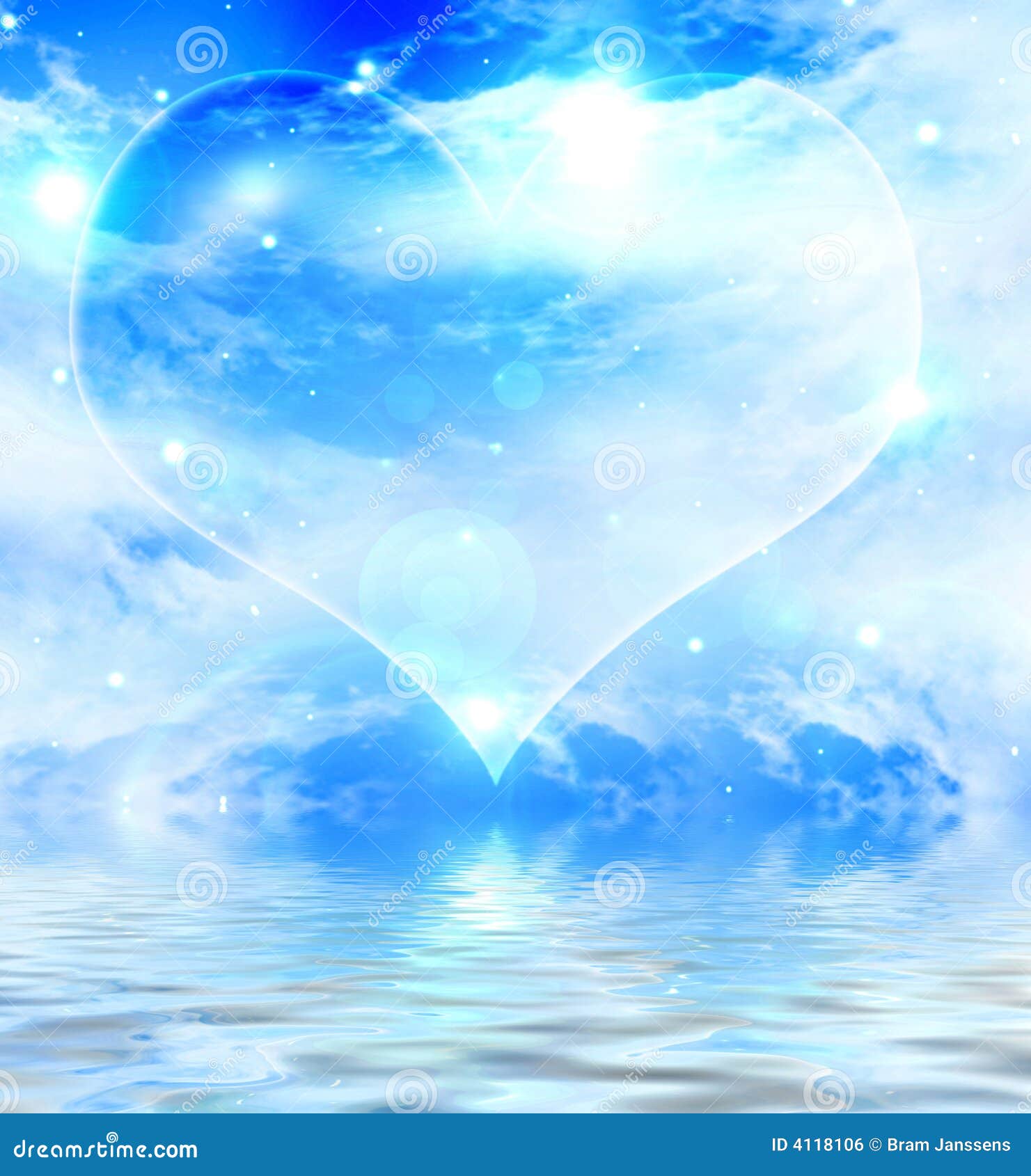 Bubble heart stock illustration. Illustration of lightbeams - 4118106