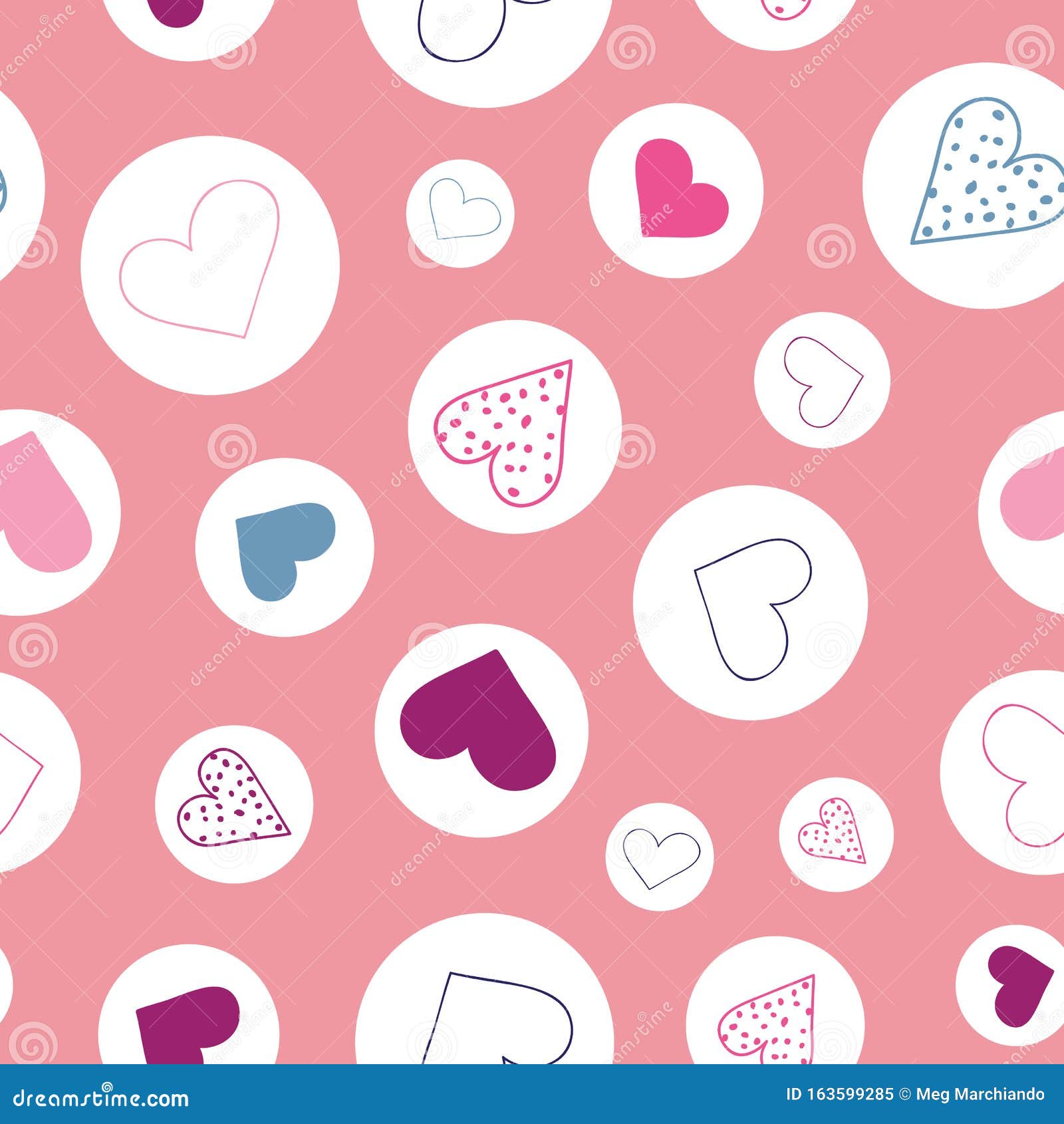 Bubble Hearts, Hearts Floating In Bubbles, Nondirectional Vector Repeat ...