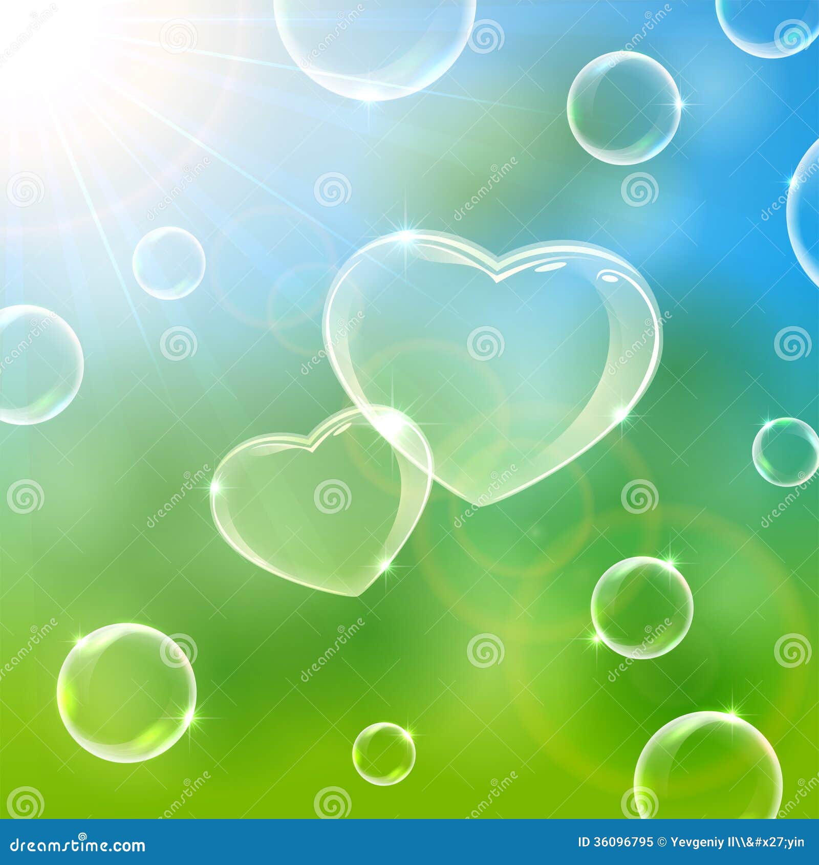 Bubble hearts stock vector. Illustration of circle, card - 36096795