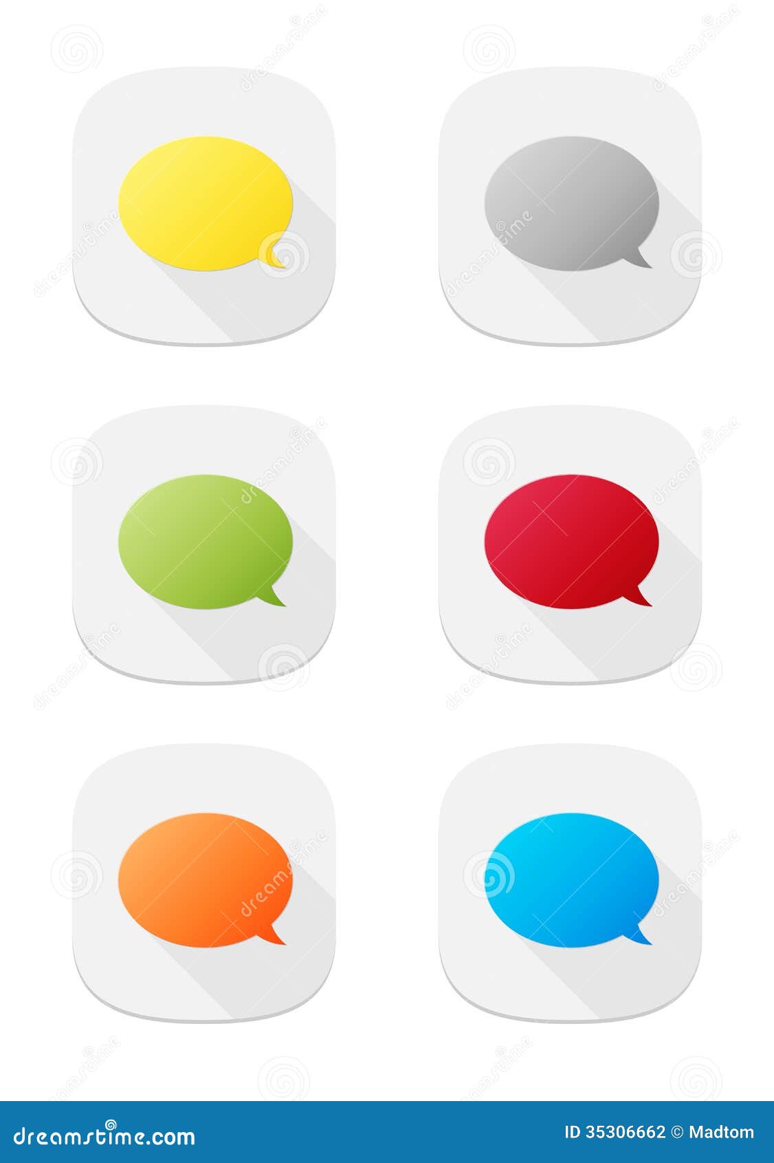 The bubble icon set stock vector. Illustration of dialog - 35306662