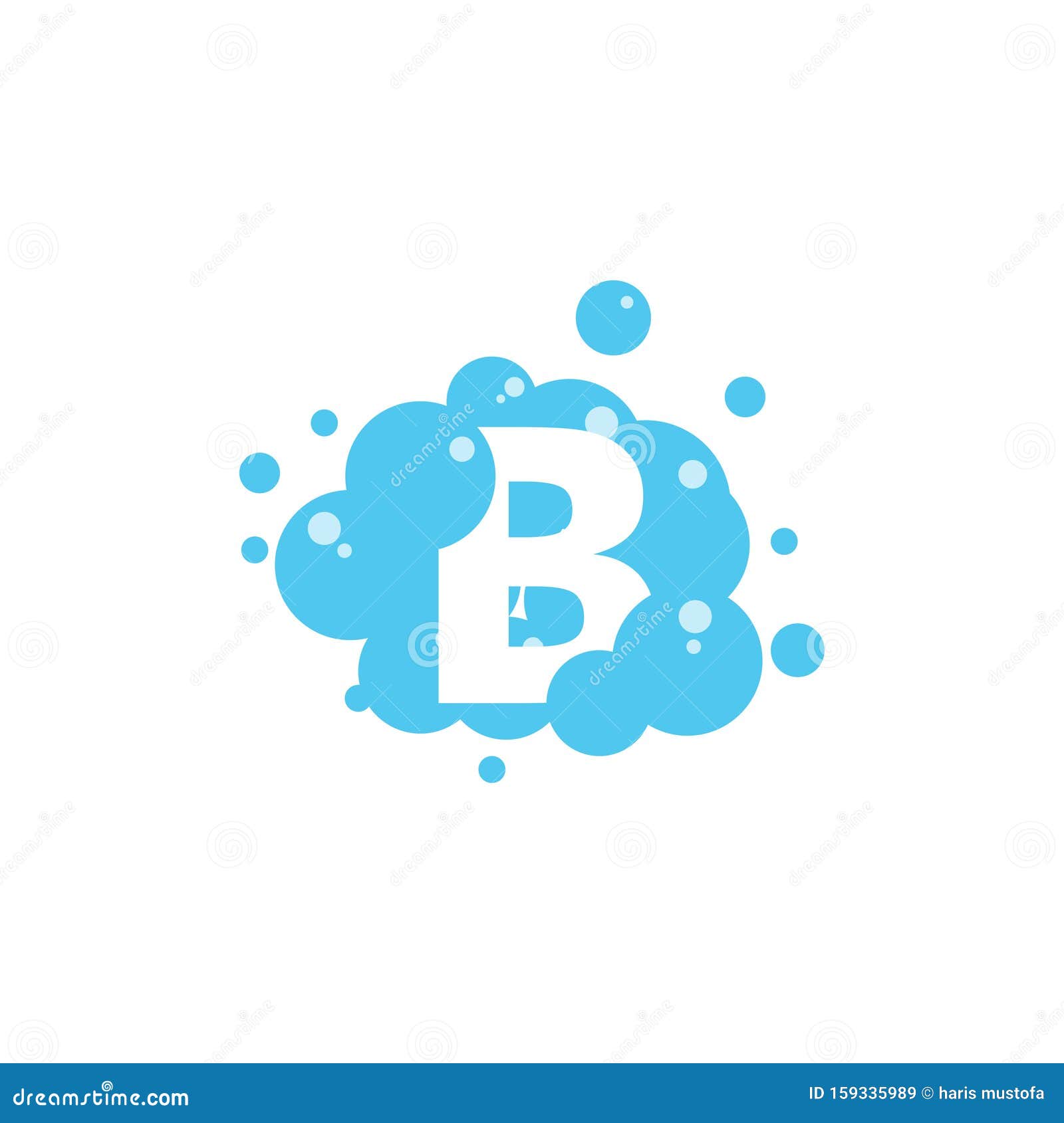 Bubble with Initial Letter B Graphic Design Template Stock Vector ...