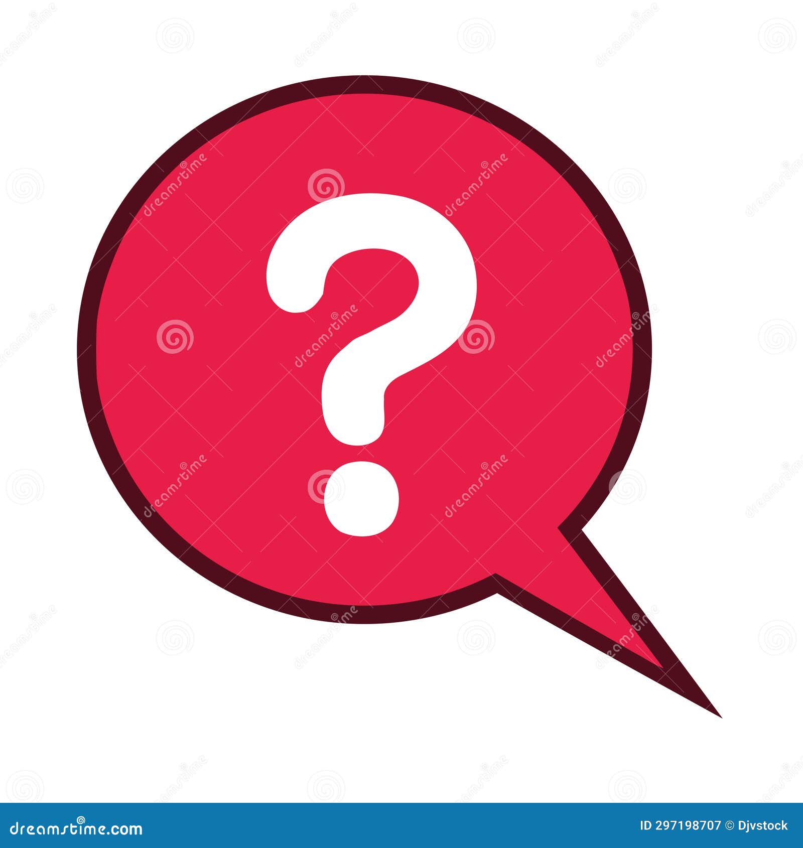 Bubble with Interrogation Doubt Sign Stock Illustration - Illustration ...