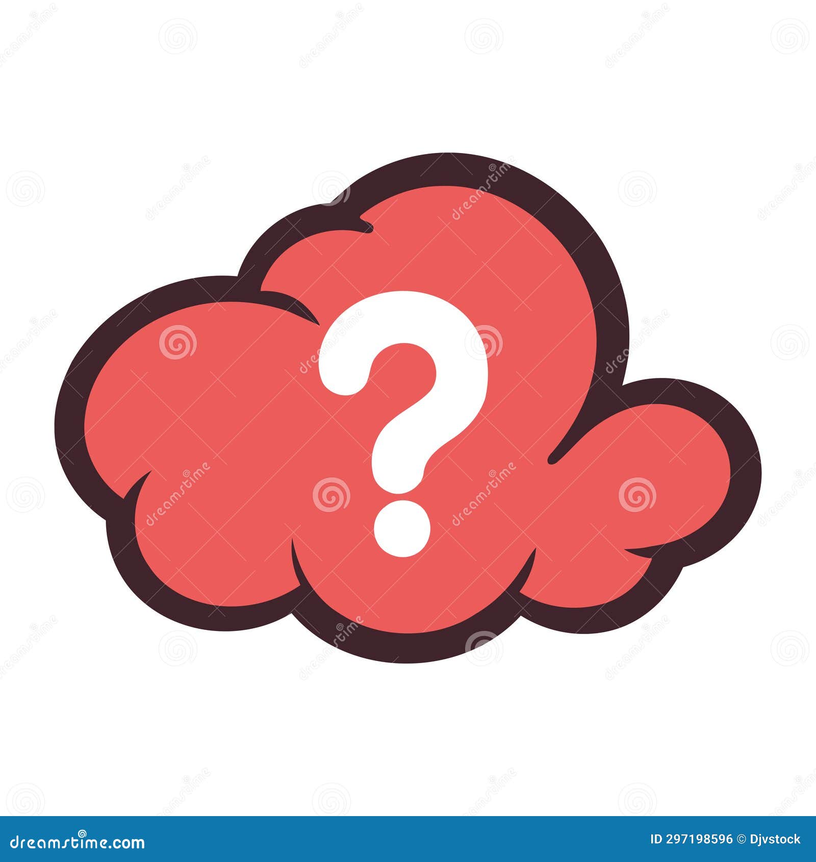 Bubble with Interrogation Mark Cloud Stock Vector - Illustration of ...