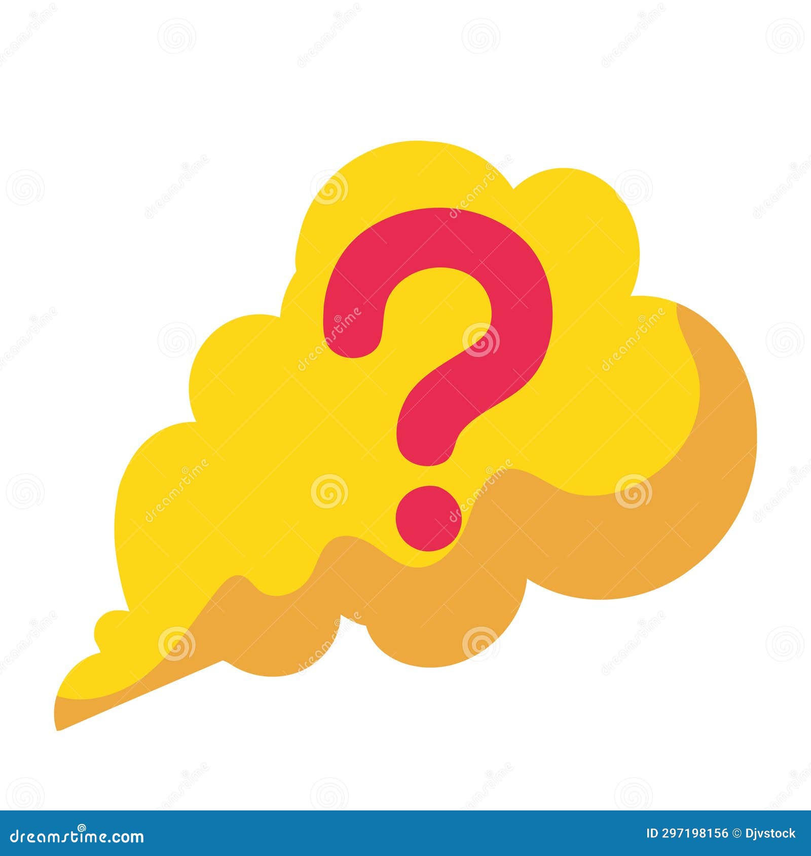 Bubble with Interrogation Mark on Yellow Stock Illustration ...